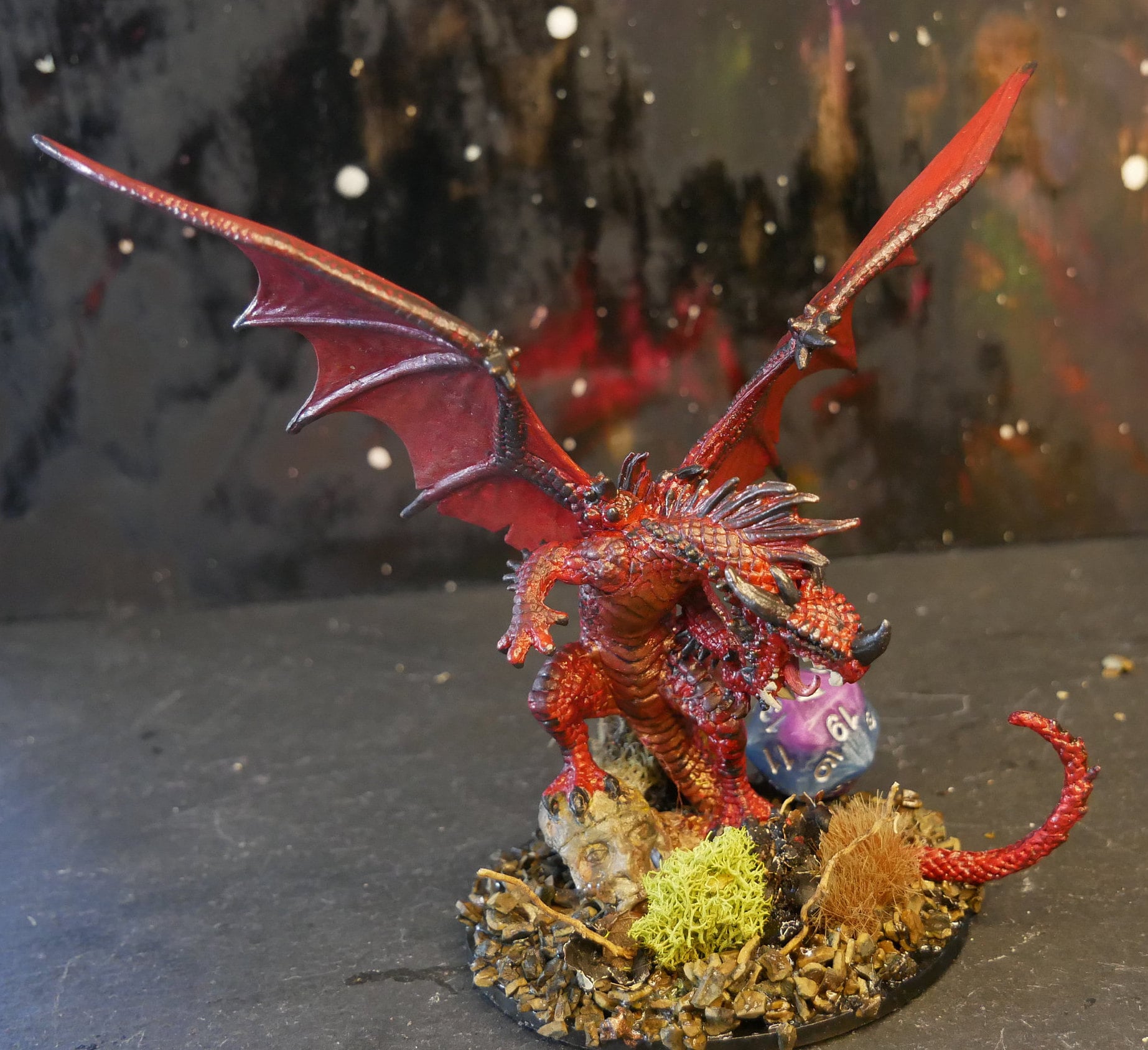 Custom-painted Rampaging Young Red Dragon Miniature | TTRPG | Mini ...