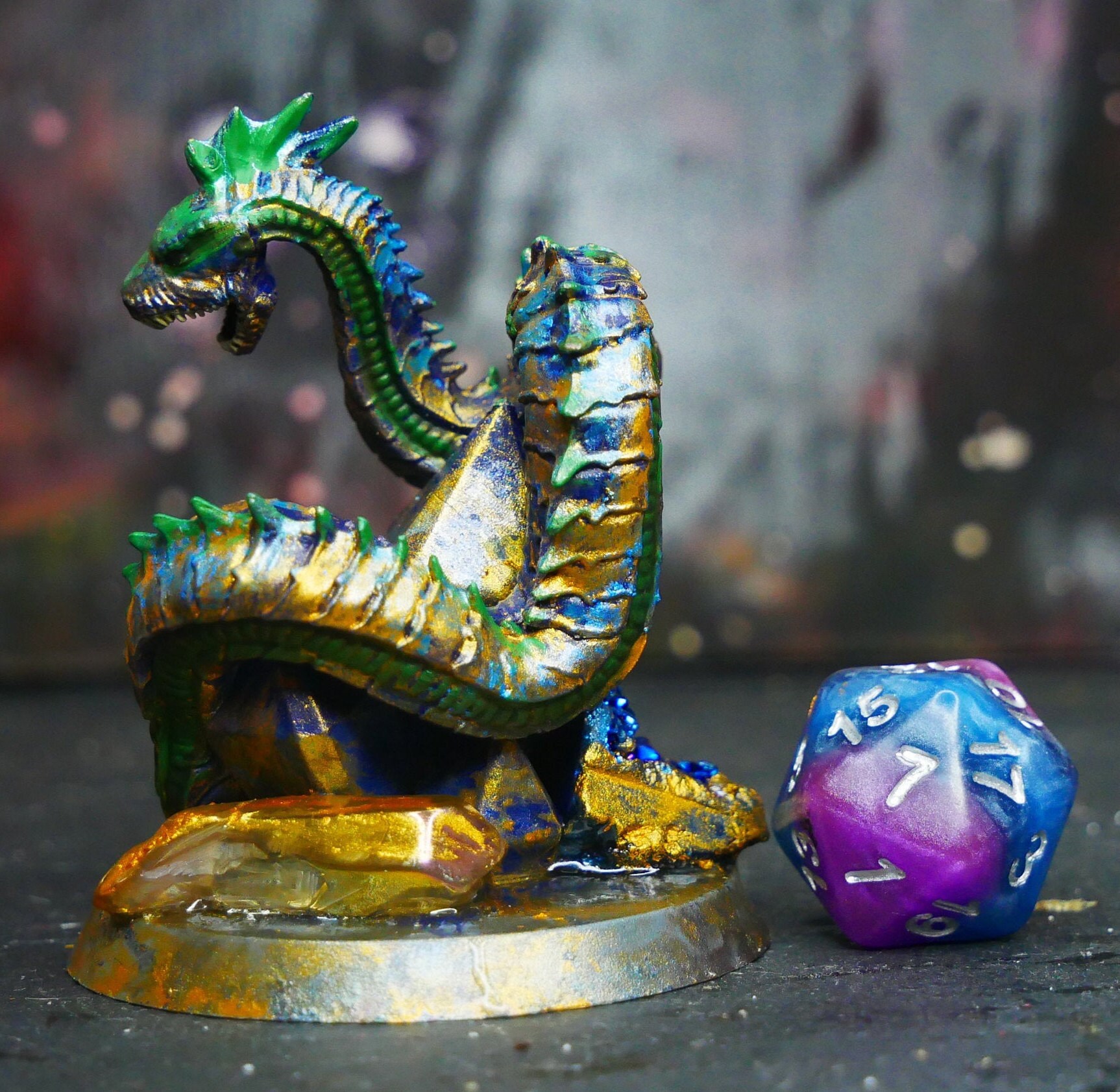 Custom-painted Naga/Giant Sea Snake Miniature | TTRPG | Mini | DND ...