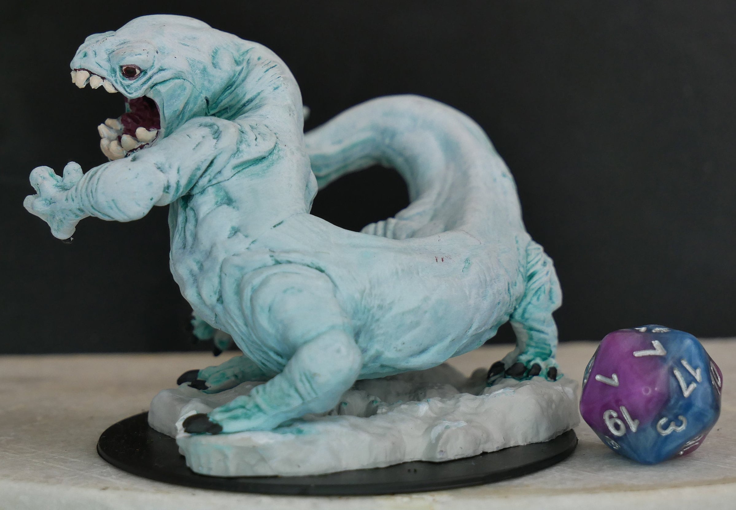 Hand-painted Frost Salamander miniature | TTRPG | RPG | DND — Hawksmoor ...