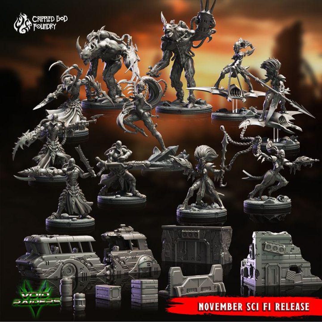 Made to Order Crippled God Foundry Void Raiders Miniatures (painted) | TTRPG | RPG | Sci Fi - Etsy