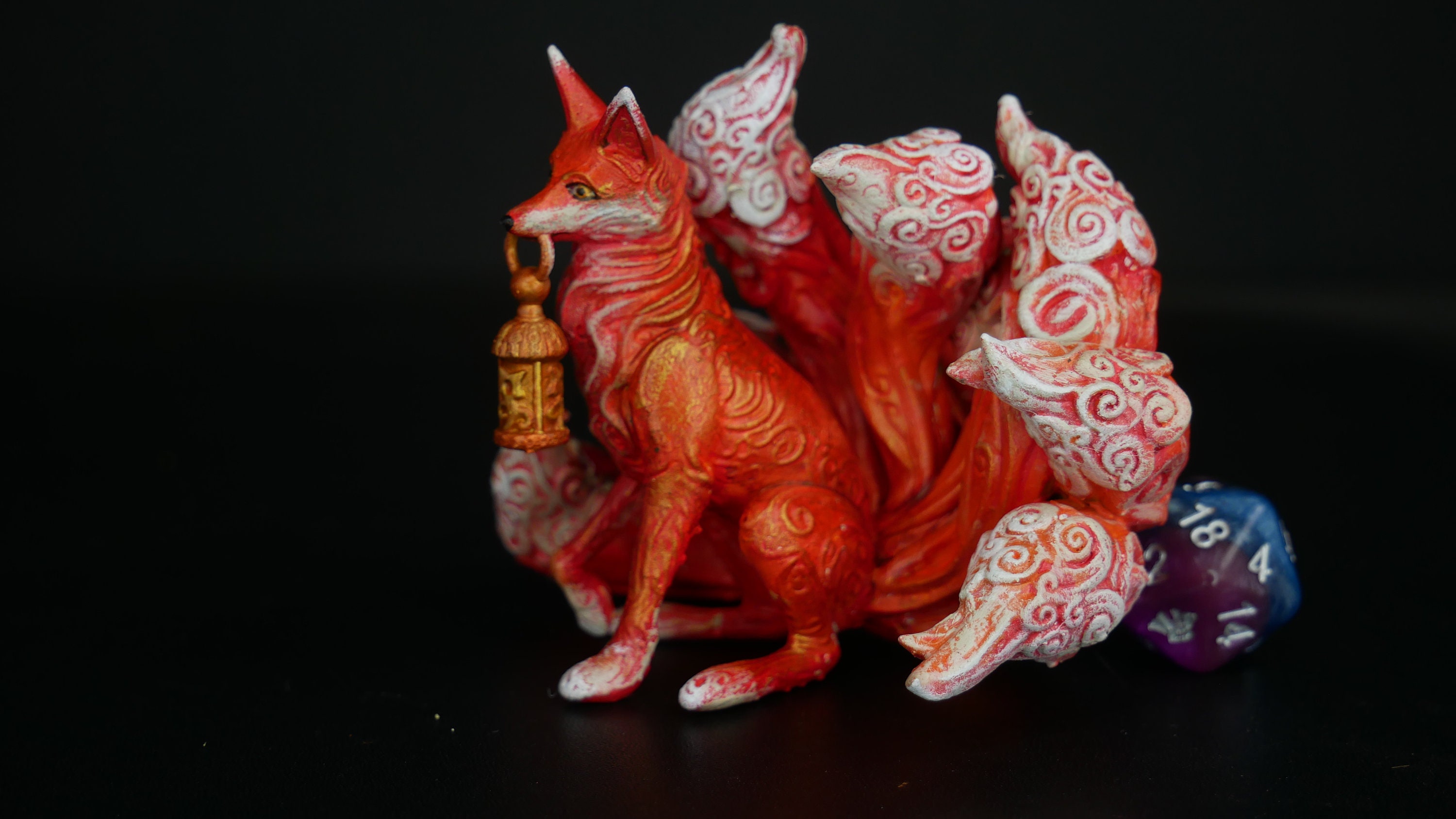 Hand painted Kitsune miniature | TTRPG | RPG | DND — Hawksmoor's Menagerie