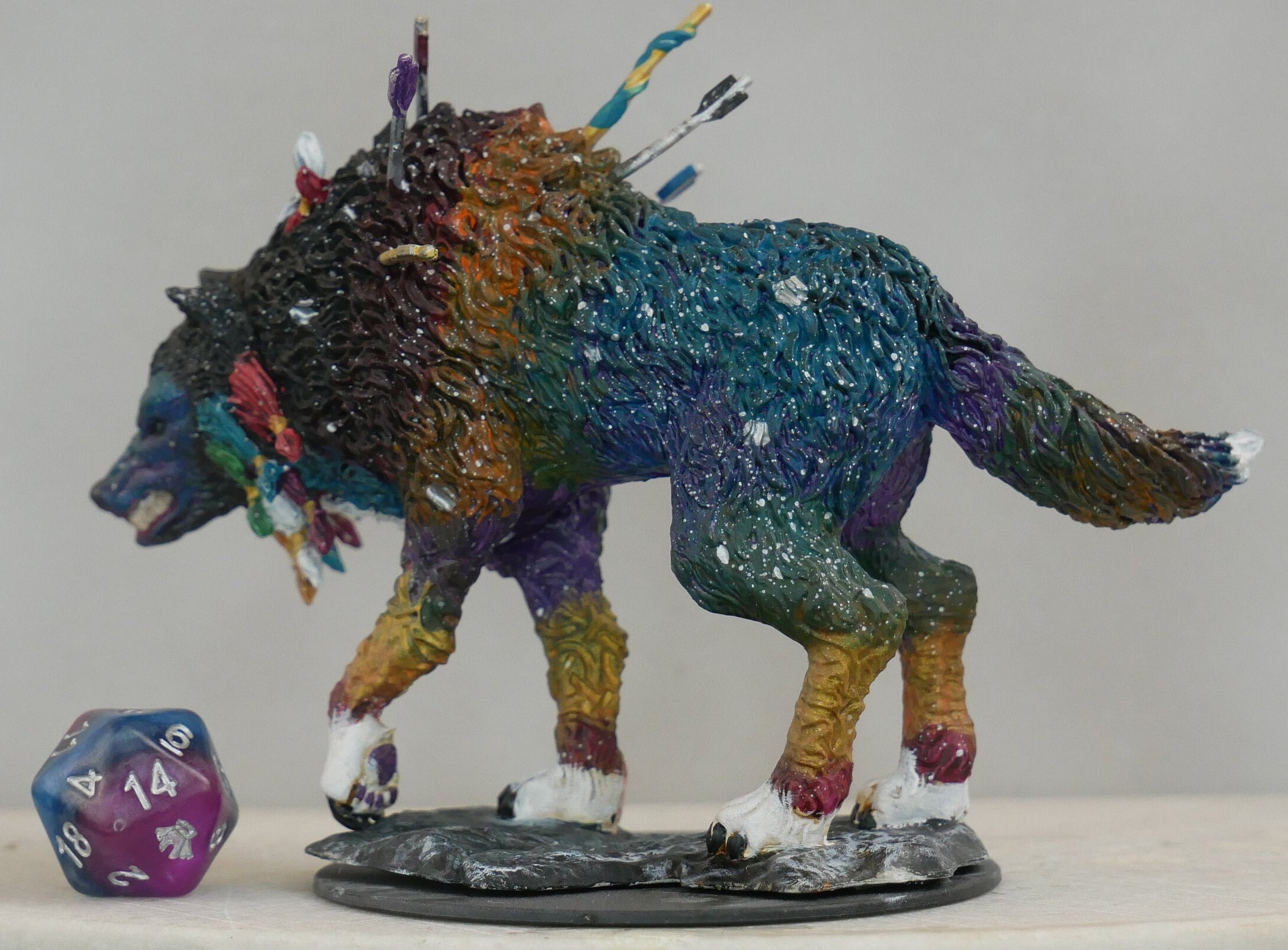 Hand painted Cosmo Wolf miniature | TTRPG | RPG | DND — Hawksmoor's ...
