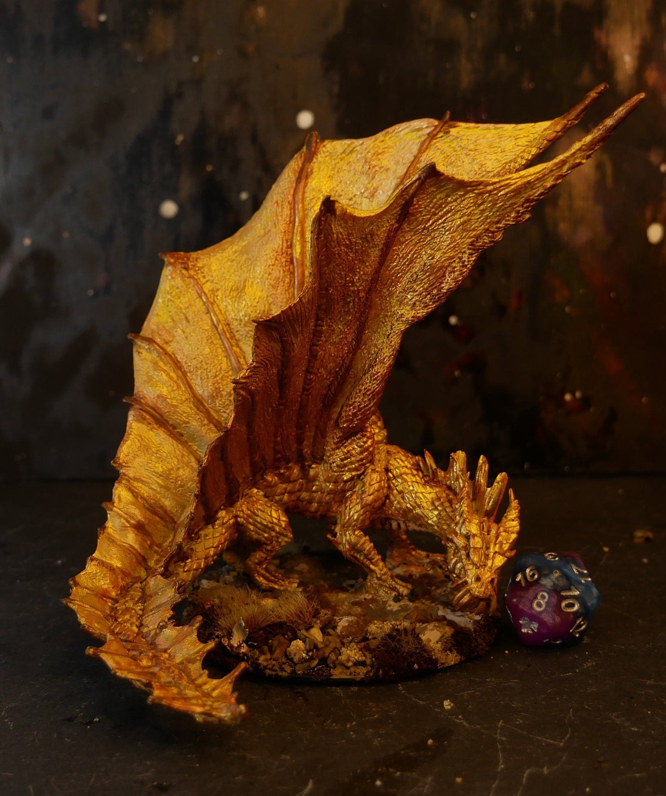 Hand-painted Young Brass Dragon Miniature | TTRPG | Mini | DND | RPG ...