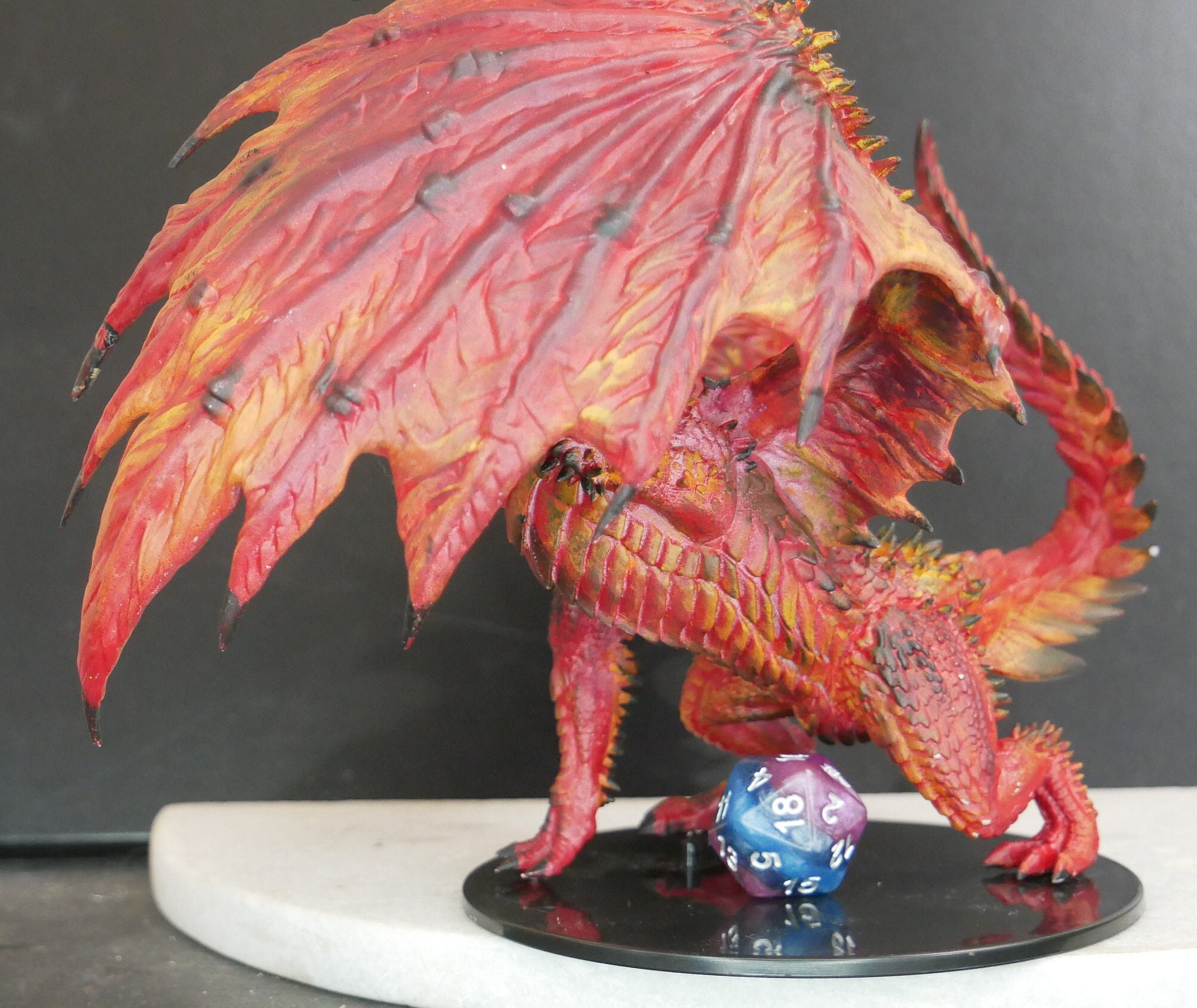 Hand Painted Gargantuan Red Dragon miniature | TTRPG | RPG | DND ...