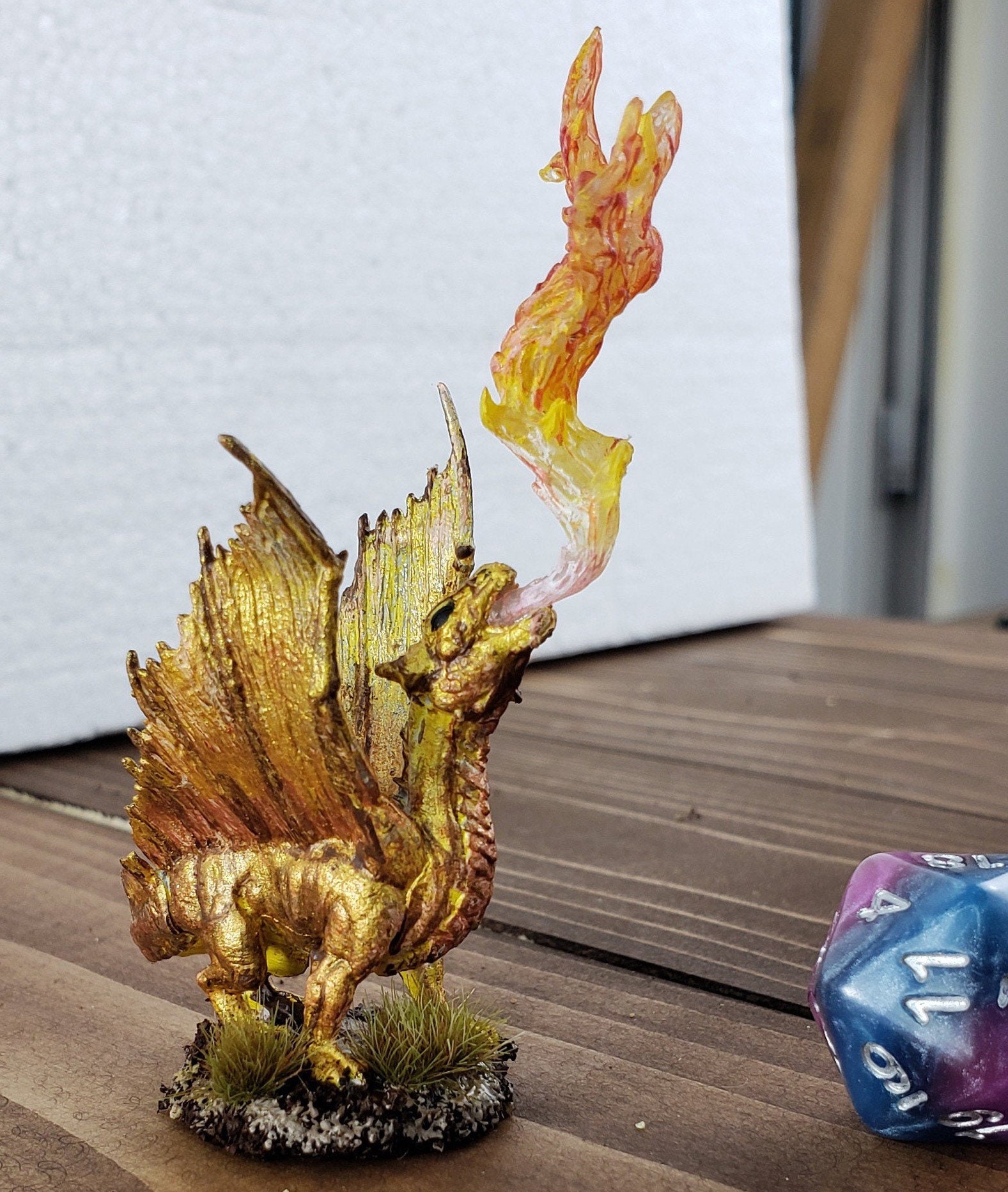 Hand-painted Gold Dragon Wyrmling and hoard Miniature | TTRPG | Mini ...