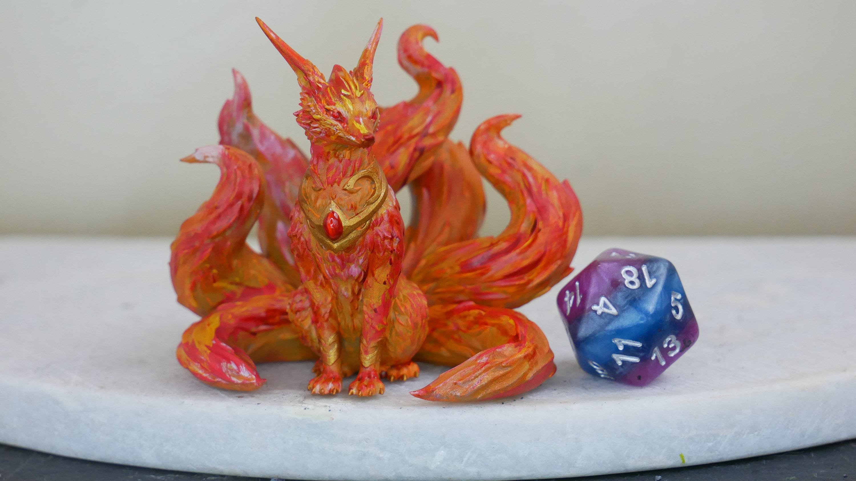Hand-painted Fiery Kitsune miniature | TTRPG | RPG | DND — Hawksmoor's ...