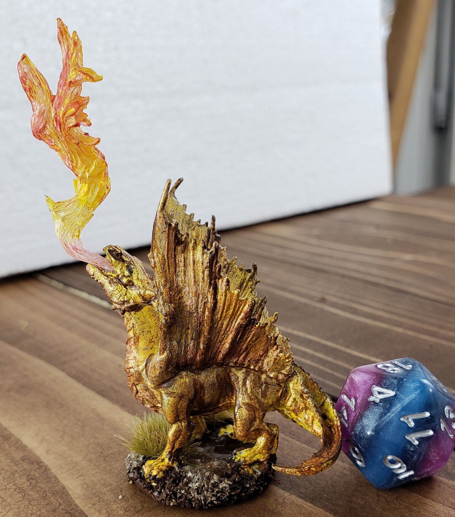Hand-painted Young Brass Dragon Miniature | TTRPG | Mini | DND | RPG ...