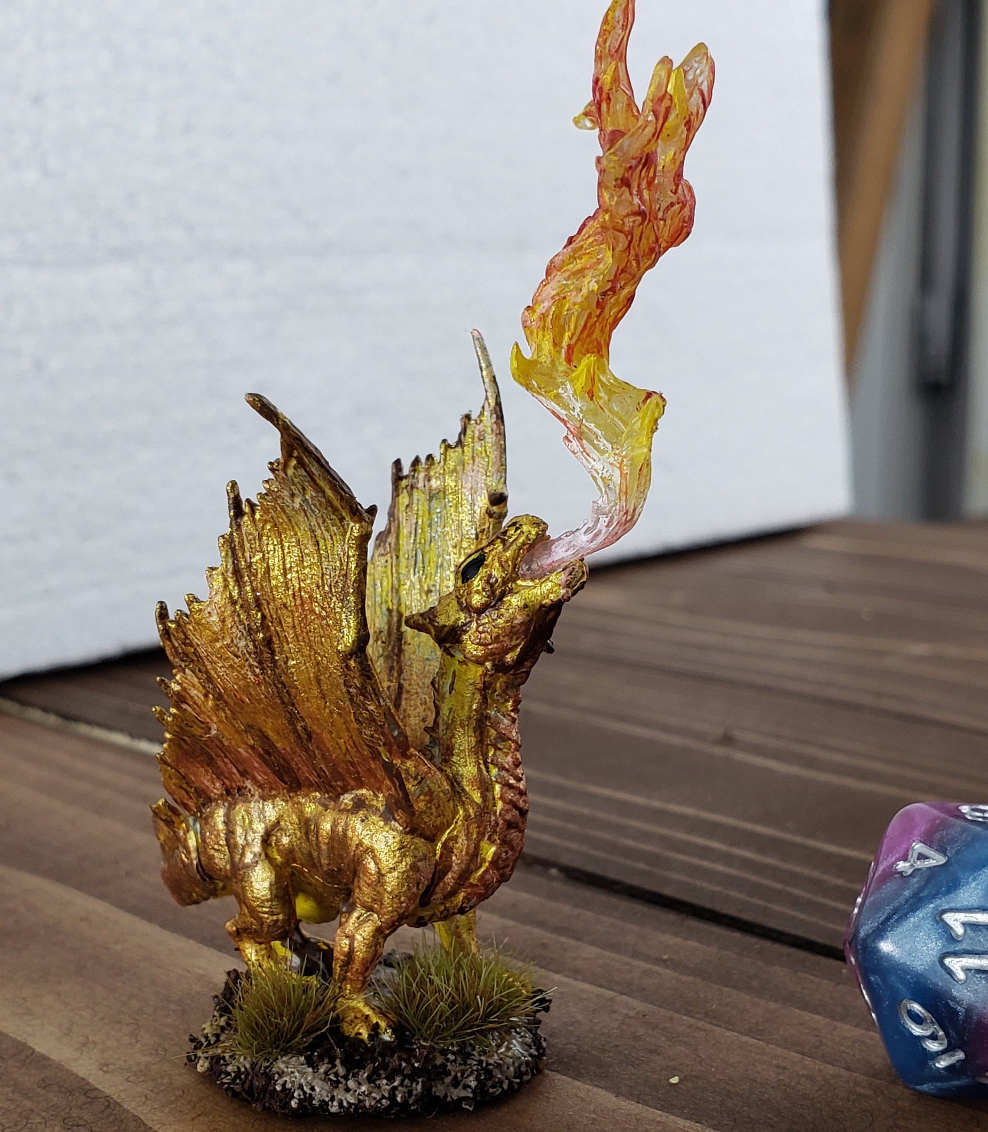Hand-painted Gold Dragon Wyrmling and hoard Miniature | TTRPG | Mini ...