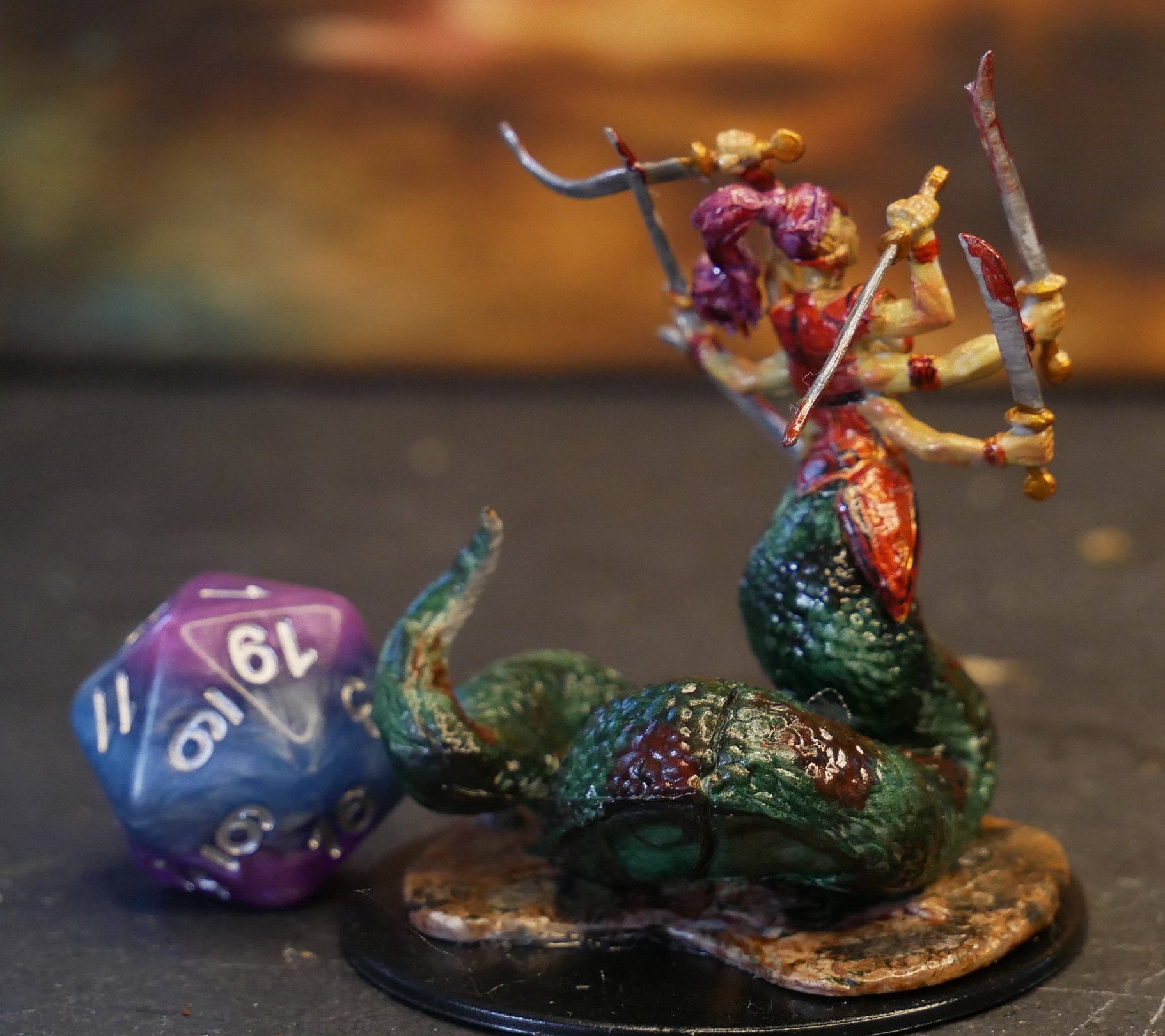Hand-painted Greater Medusa miniature | TTRPG | DND | mini — Hawksmoor ...