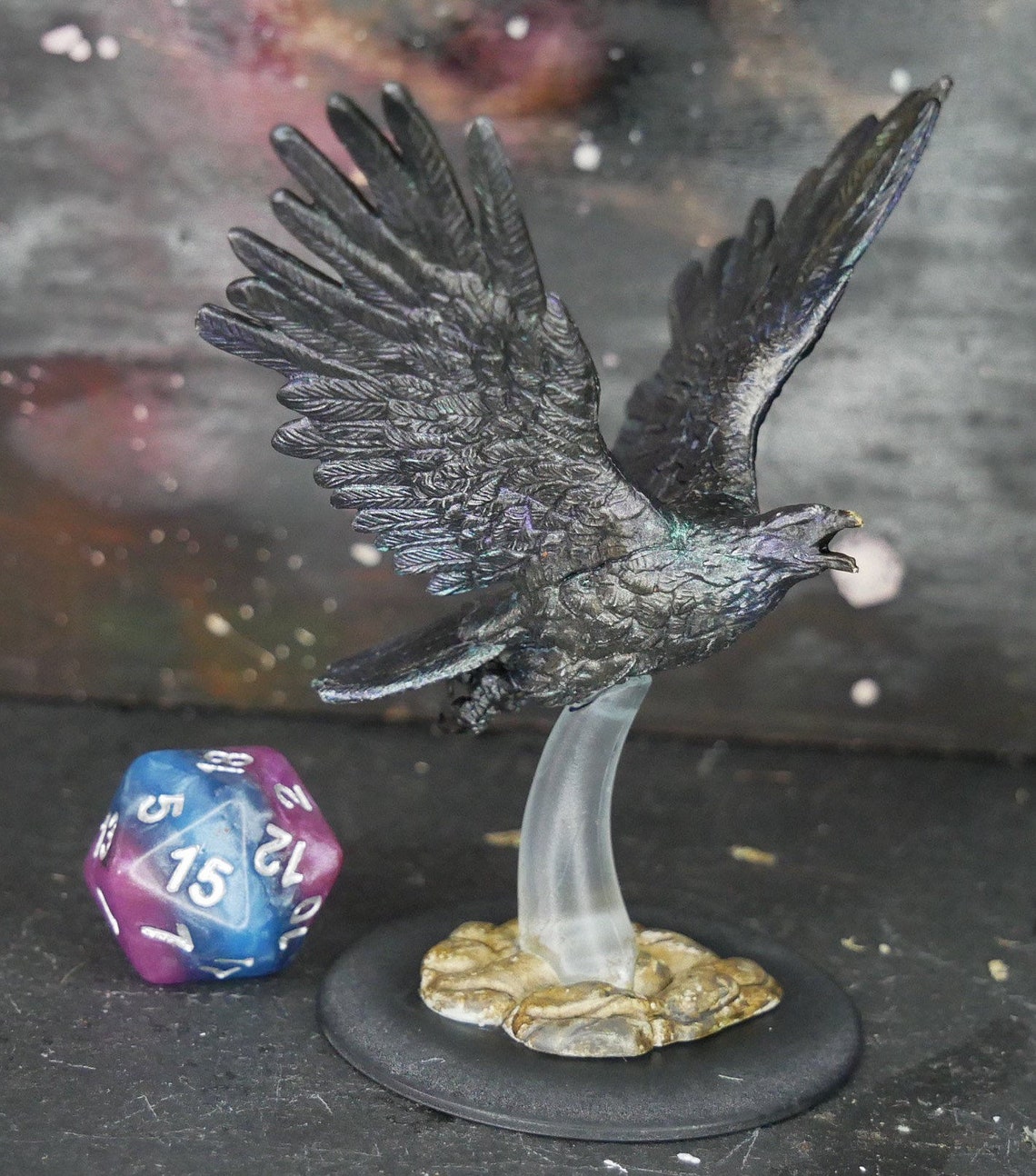 Custom-painted Giant Raven Miniature TTRPG Mini DND | Etsy