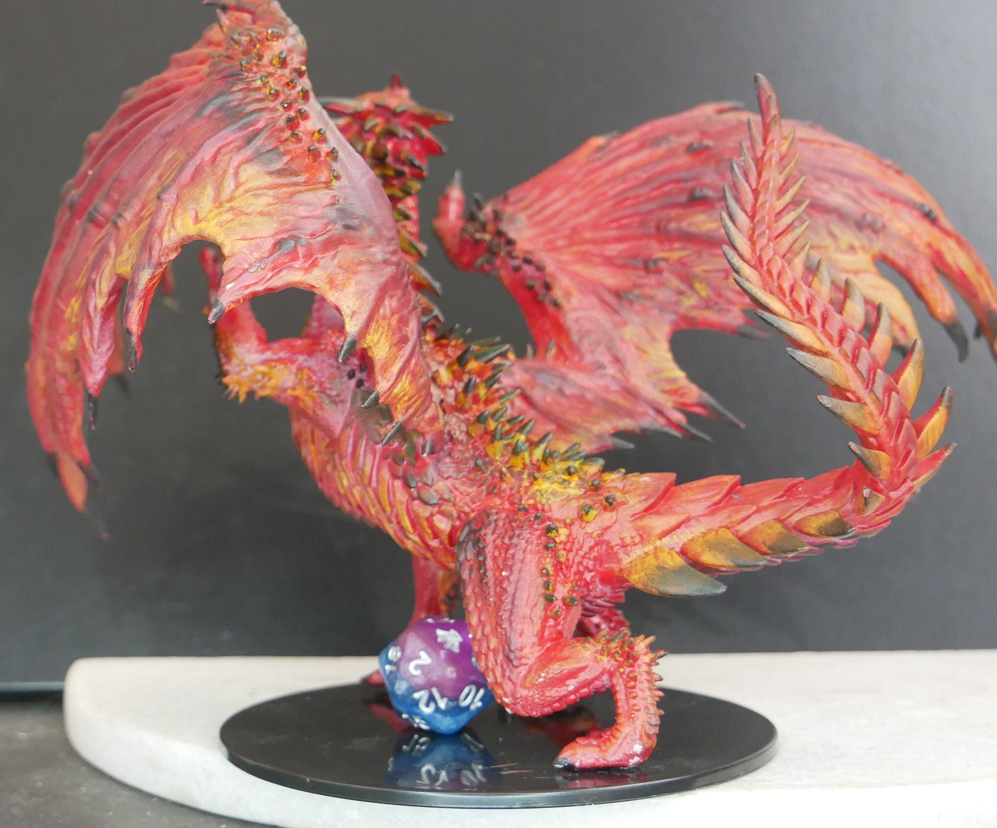 Hand Painted Gargantuan Red Dragon miniature | TTRPG | RPG | DND ...