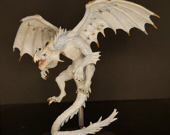 White Dragon Miniature - Etsy