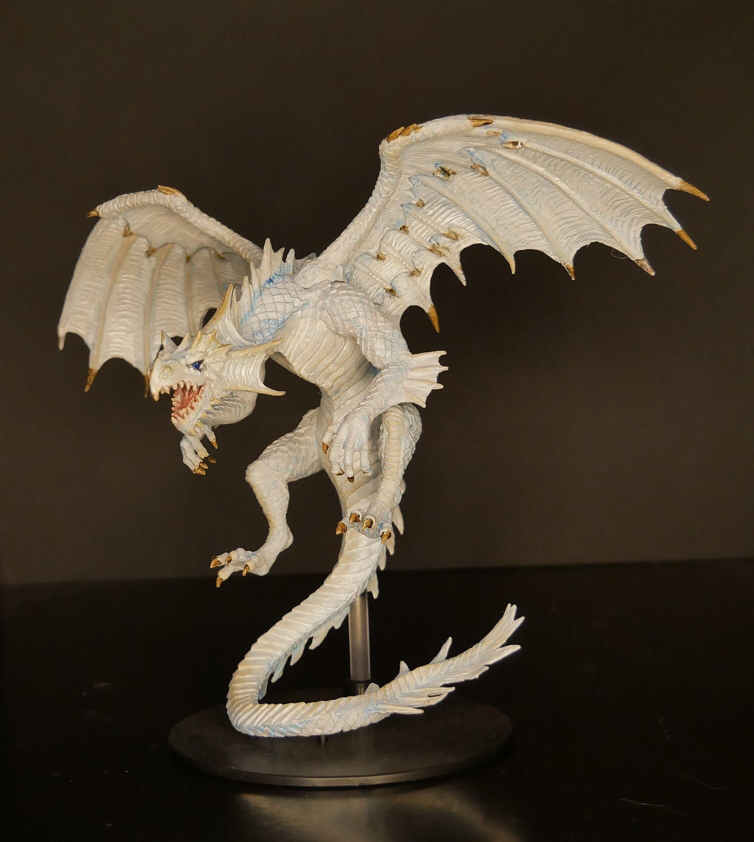 Custom painted Gargantuan White Dragon miniature | TTRPG | RPG | DND ...