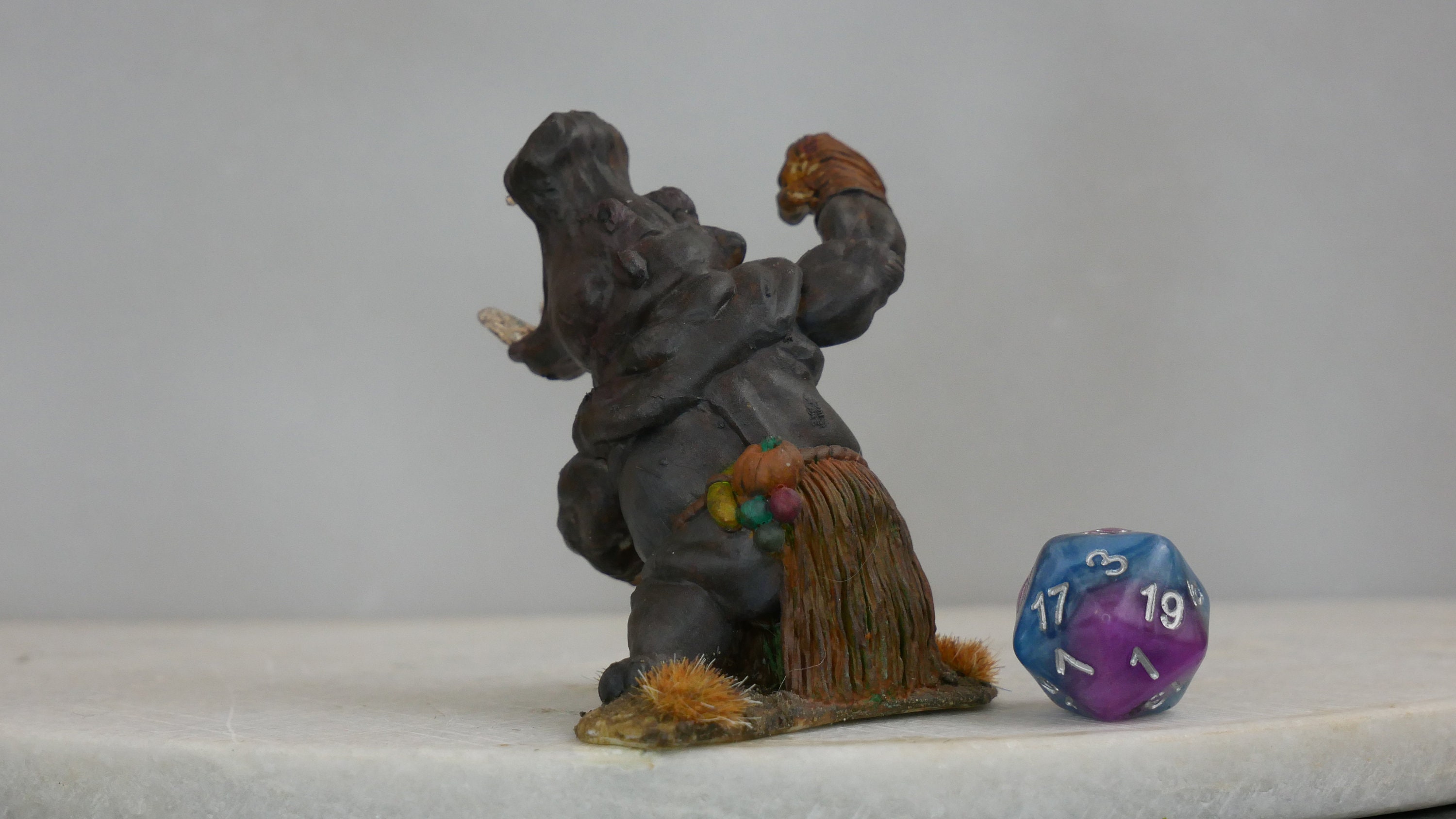 Hand painted Pugilistic Hippo Beastman miniature | TTRPG | RPG | DND ...