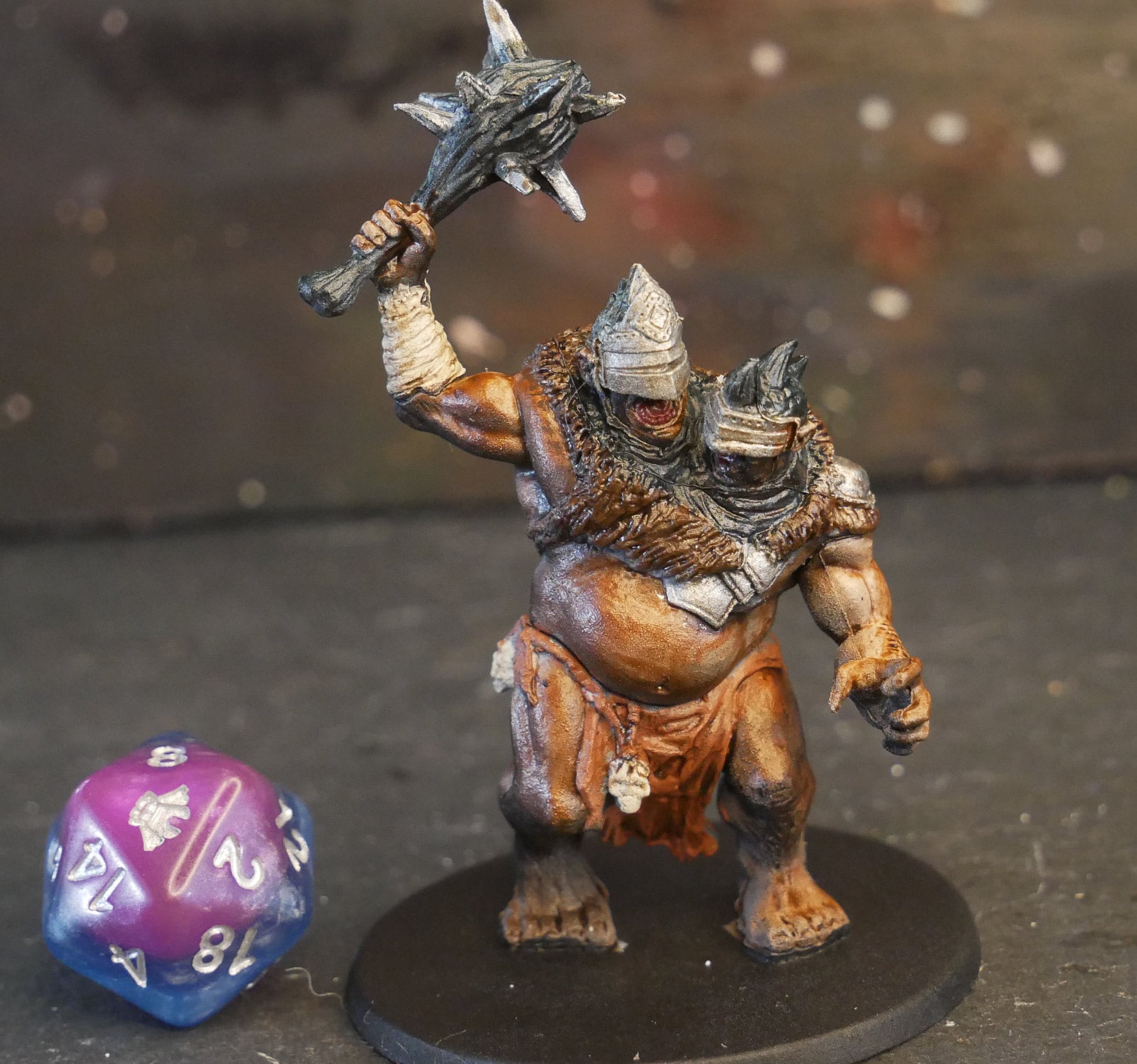 Hand-painted Warrior Ettin miniature | TTRPG | Mini | DND | RPG ...
