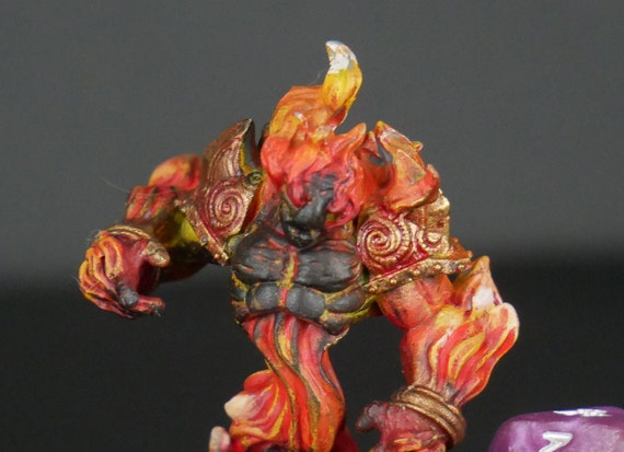 Hand Painted Medium Fire Elemental Miniature TTRPG RPG - Etsy