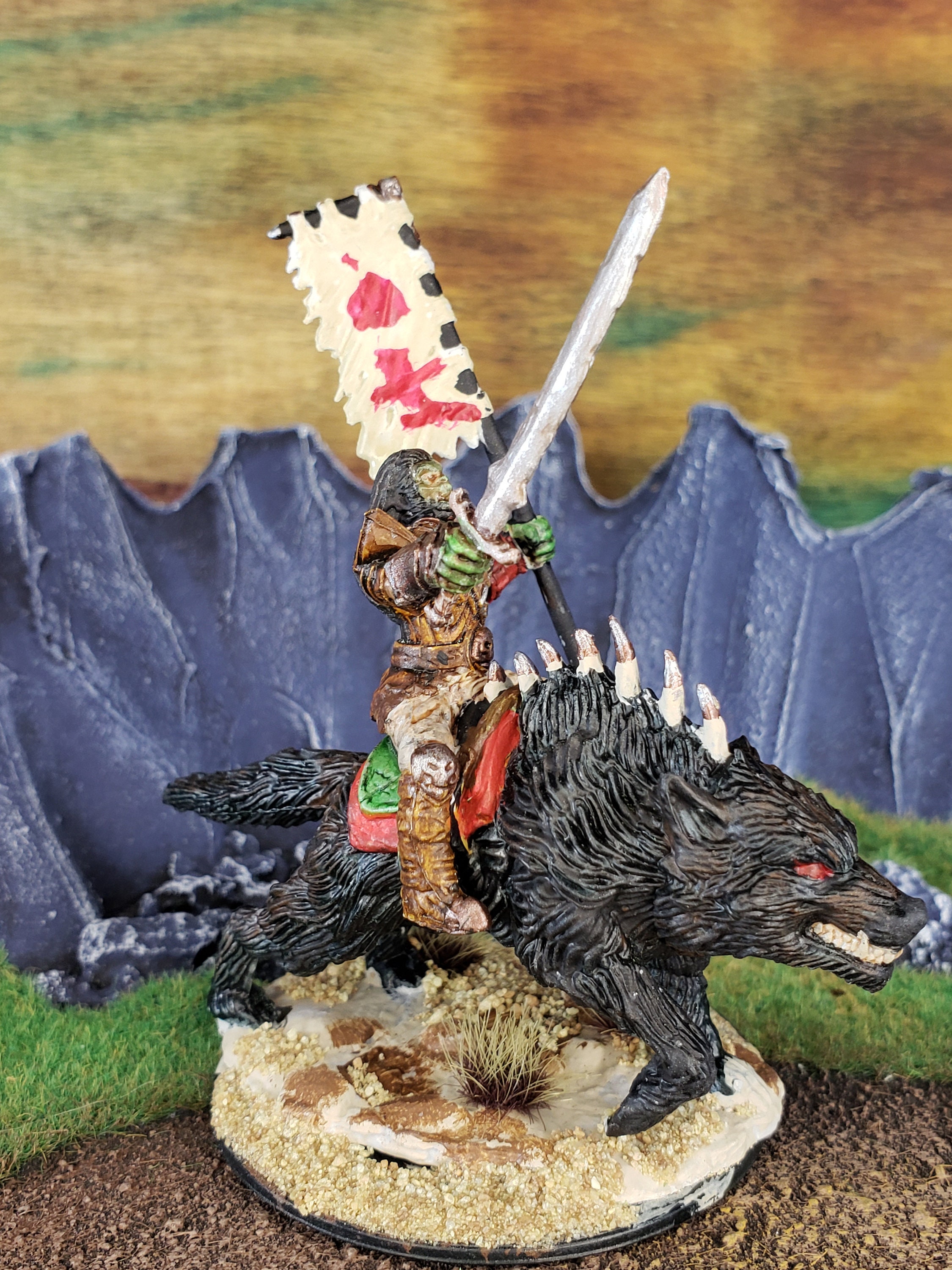 Hand-Painted Orc Warrior on Worg Miniature | TTRPG | Mini | DND | RPG ...