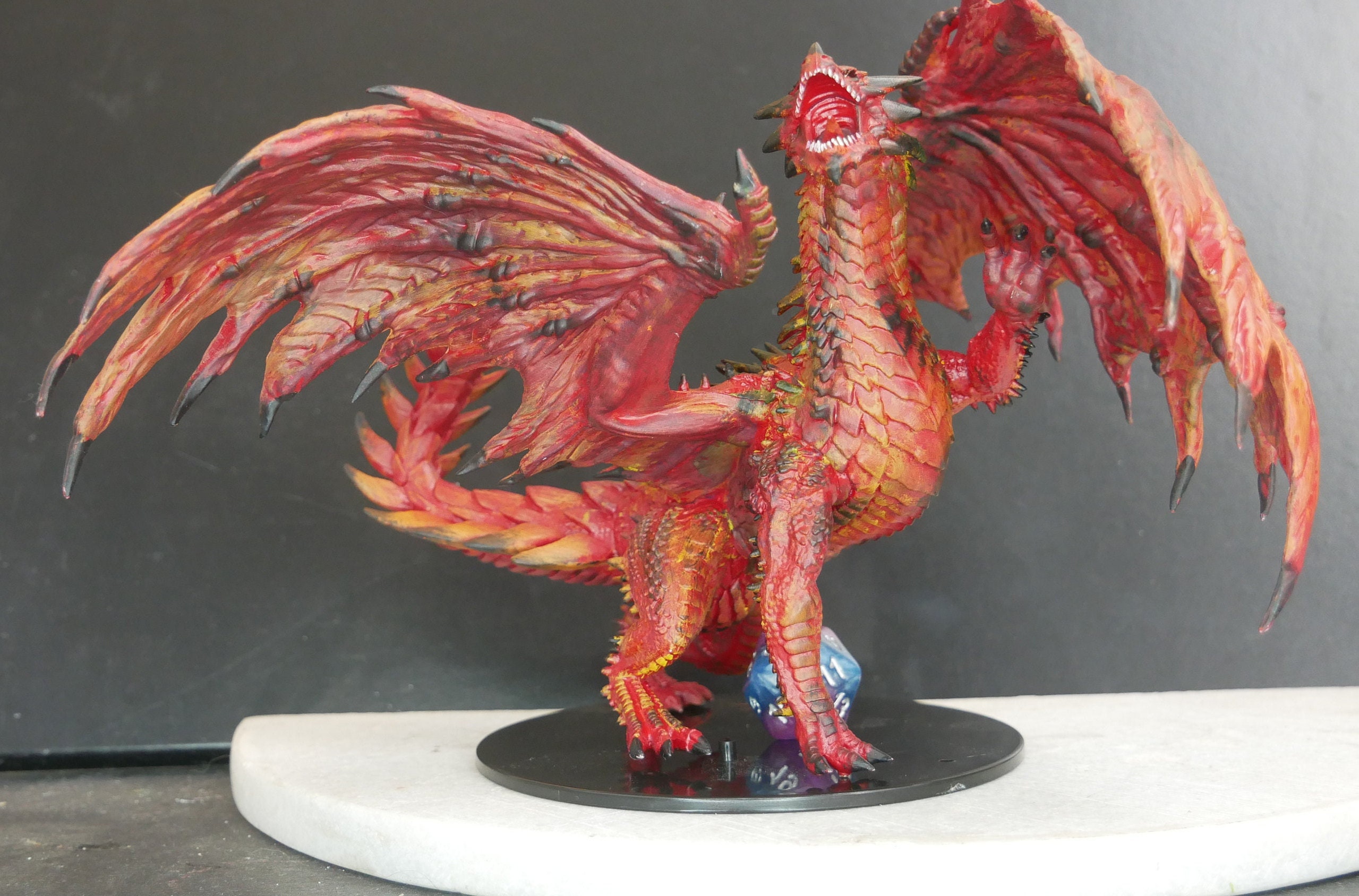 Hand Painted Gargantuan Red Dragon miniature | TTRPG | RPG | DND ...