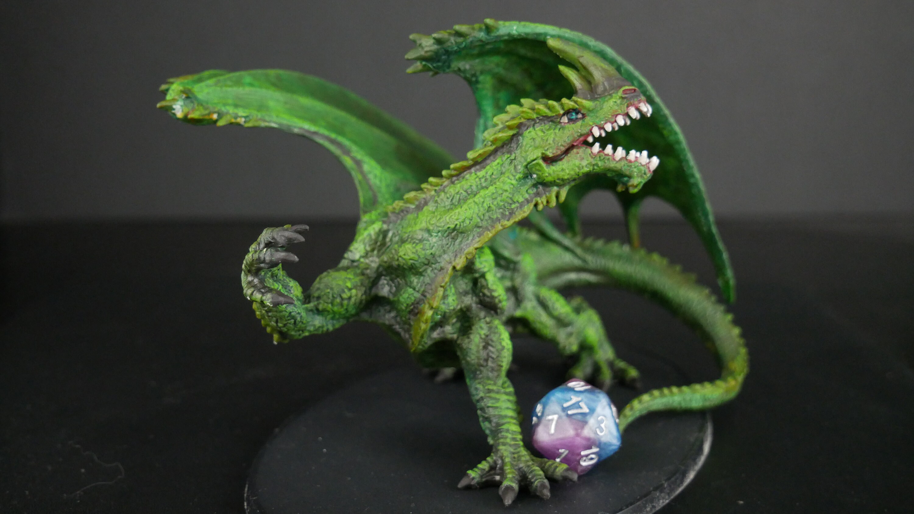 Hand painted Gargantuan Green Dragon miniature | TTRPG | RPG | DND ...