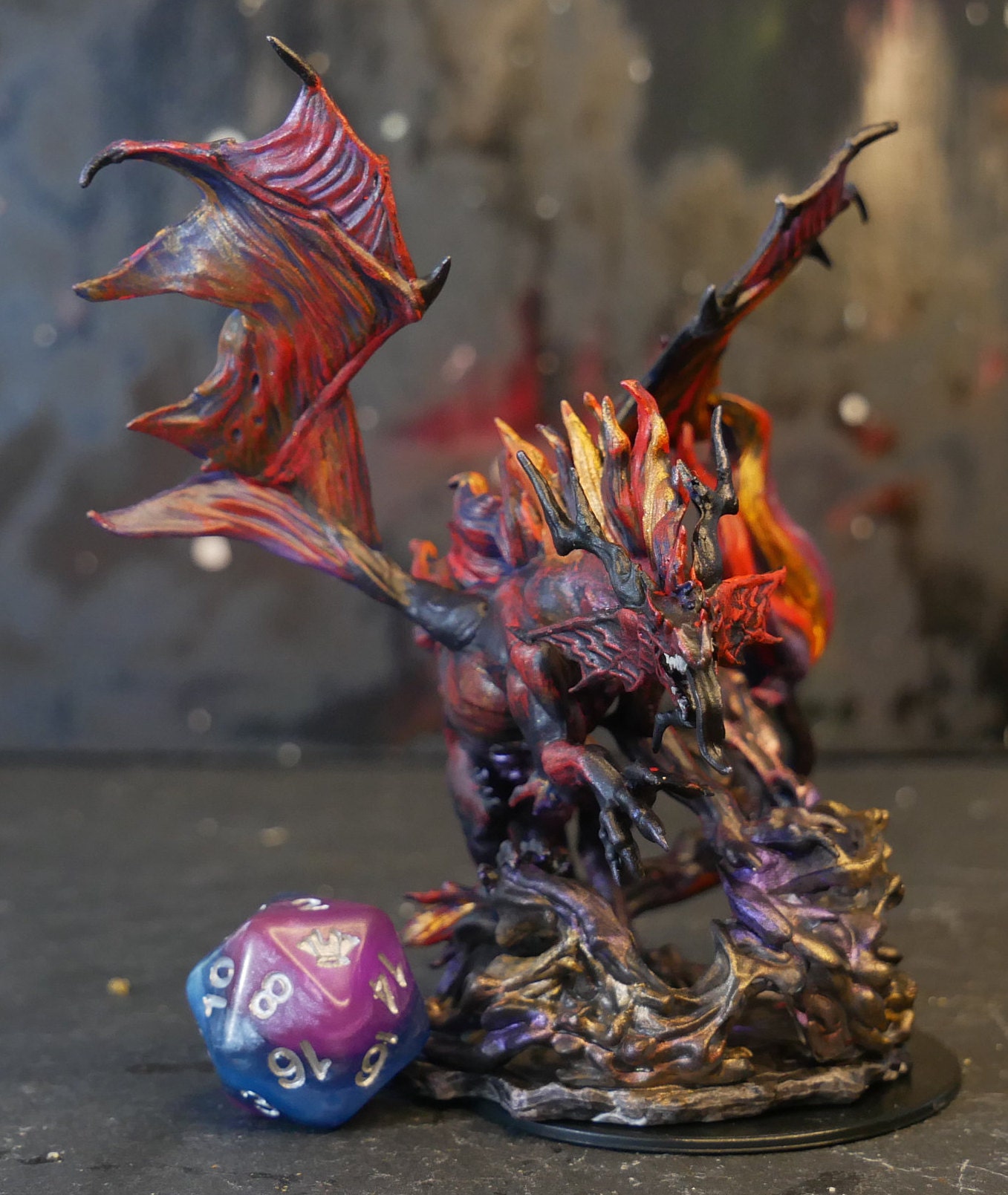 Custom-painted Deadly Nightmare Dragon Custom Coloration Miniature ...