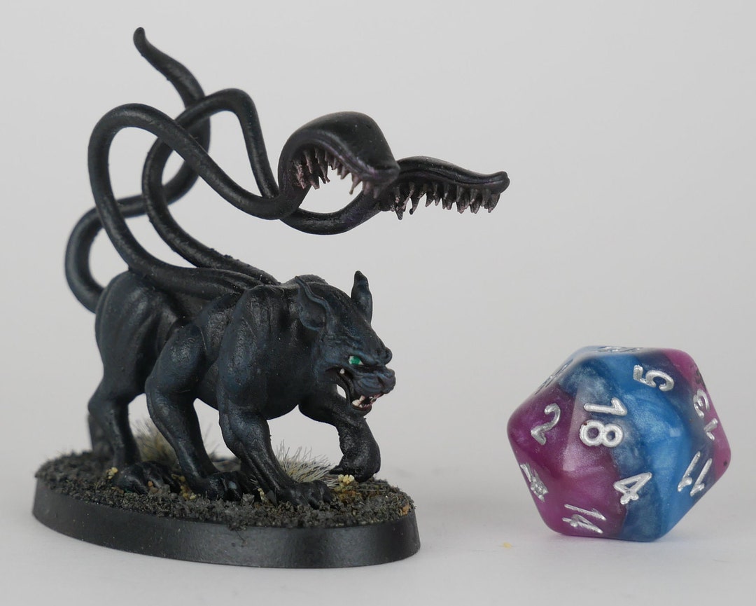 Custom Painted Displacer Beast Miniature DND TTRPG RPG - Etsy