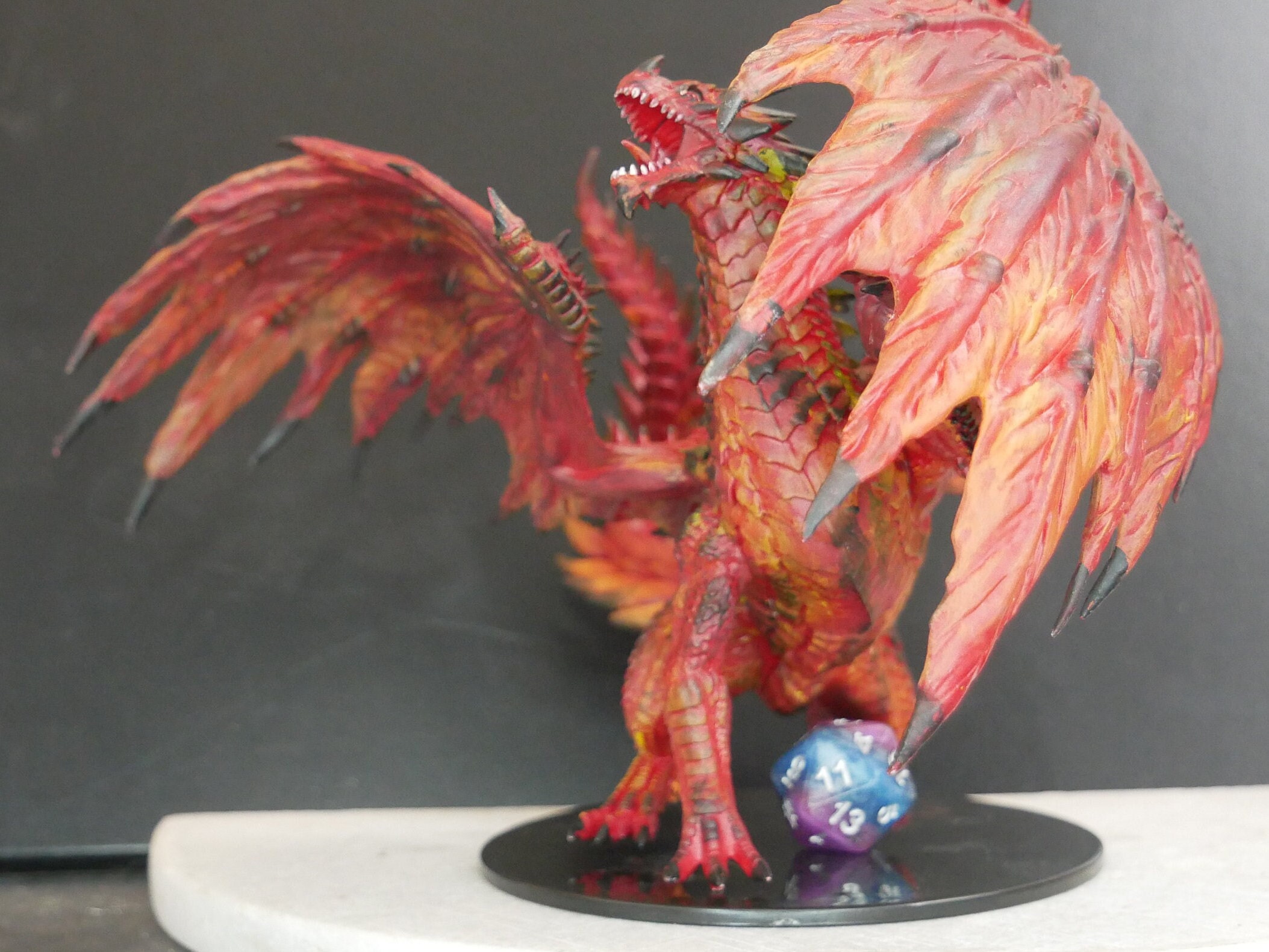 Hand Painted Gargantuan Red Dragon miniature | TTRPG | RPG | DND ...