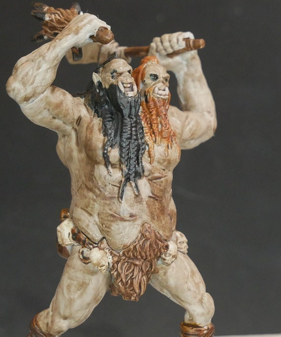 Mini Hand Painted Savage Ettin miniature RPG TTRPG DND Miniature Toys ...
