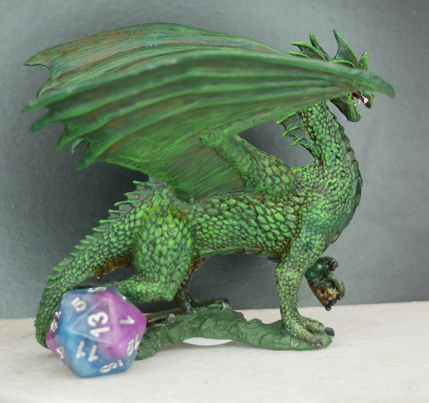 Hand painted young Green Dragon Miniature | TTRPG | RPG | DND ...