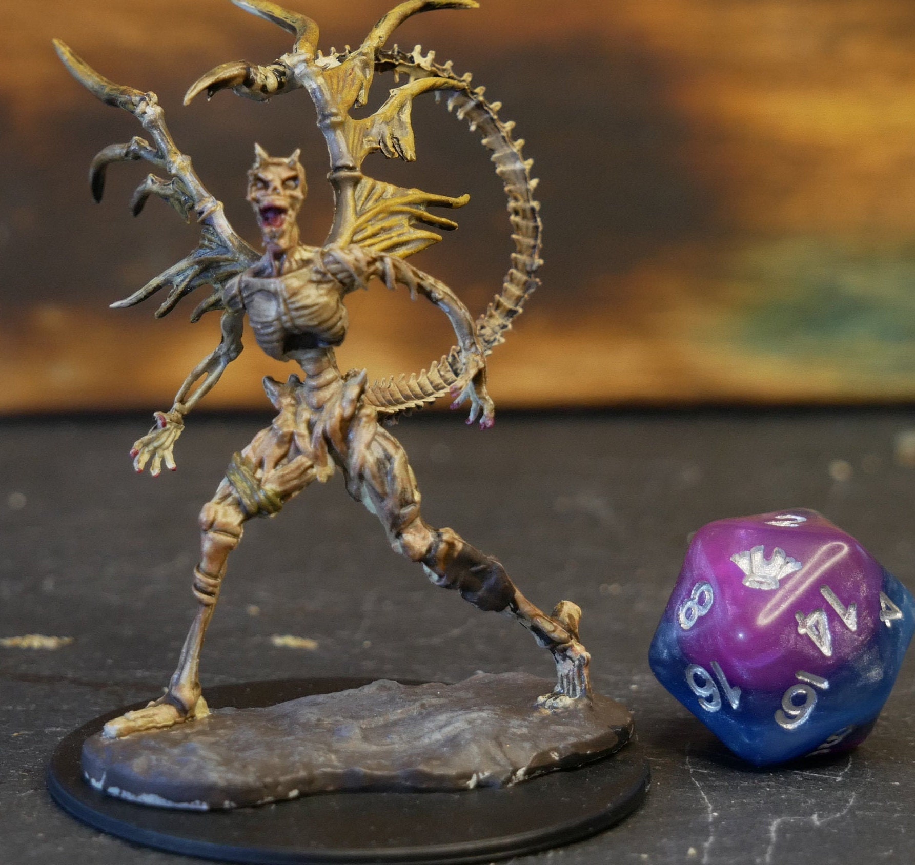 Hand painted Malicious Bone Devil Miniature | TTRPG | Mini | DND | RPG ...