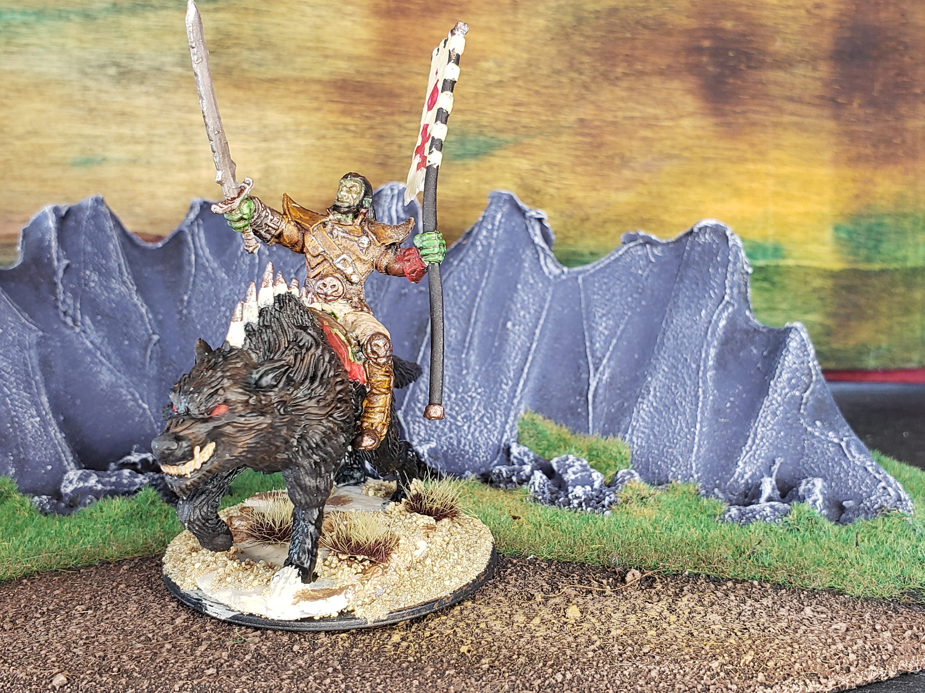 Hand-Painted Orc Warrior on Worg Miniature | TTRPG | Mini | DND | RPG ...