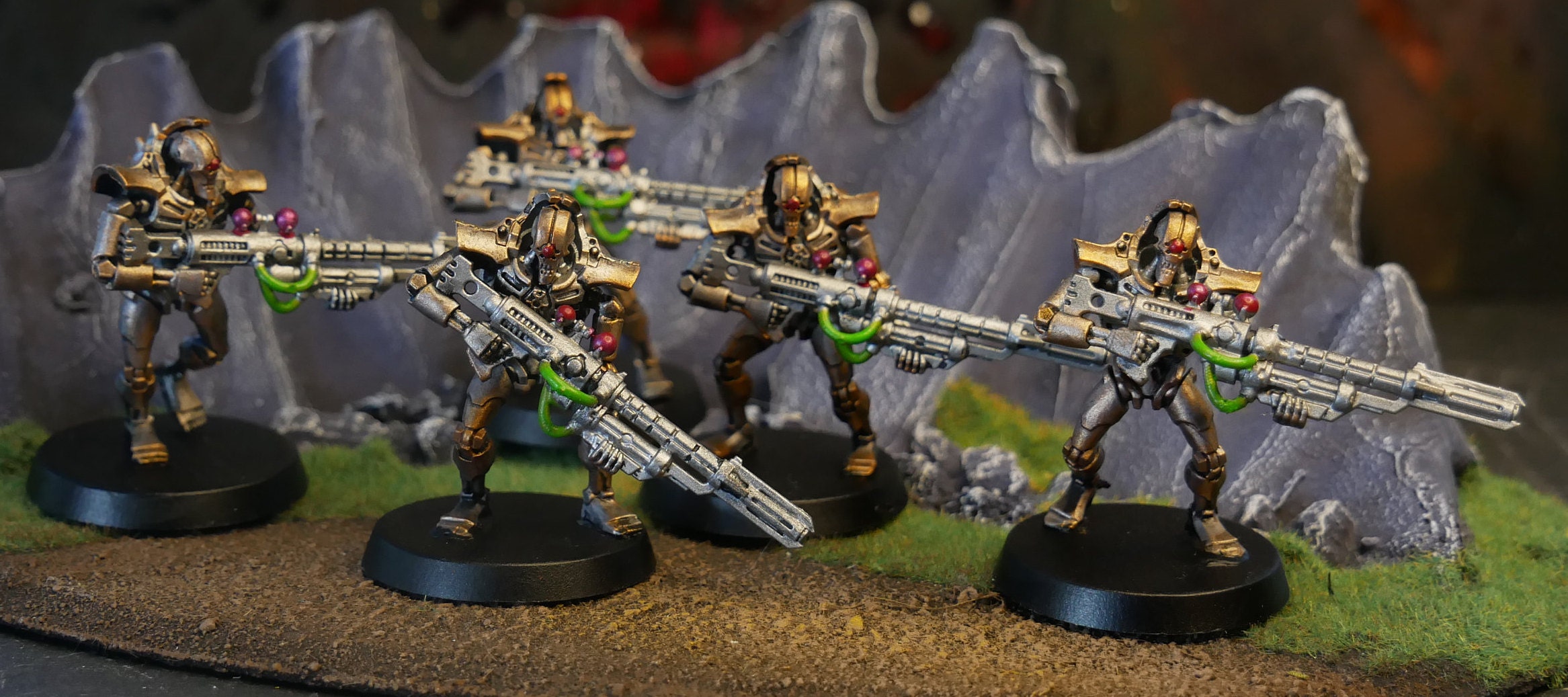 Custom-painted Necron Deathmarks Miniature | TTRPG | WH40K | Wargame ...