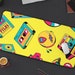 Yellow 90s Retro Desk Mat | Retrowave Desk Mat | XXL Retro Pop Art ...