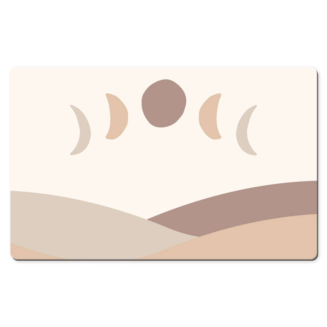 Moon Phase Desk Mat Boho Desk Mat Phases of the Moon Mouse - Etsy