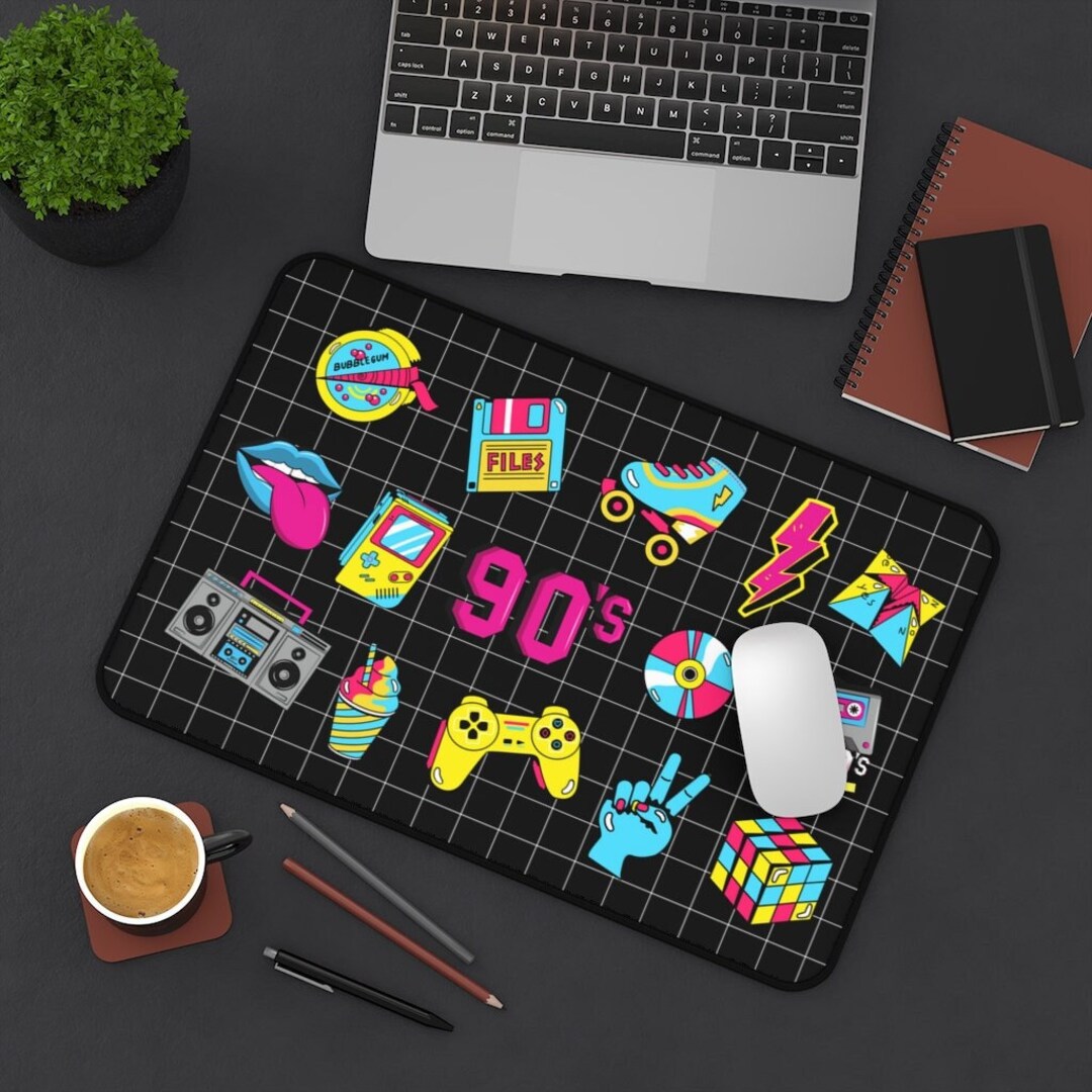 90s Nostalgia Desk Mat | Retro Gamer Desk Mat | XXL Retro 90s Aesthetic ...