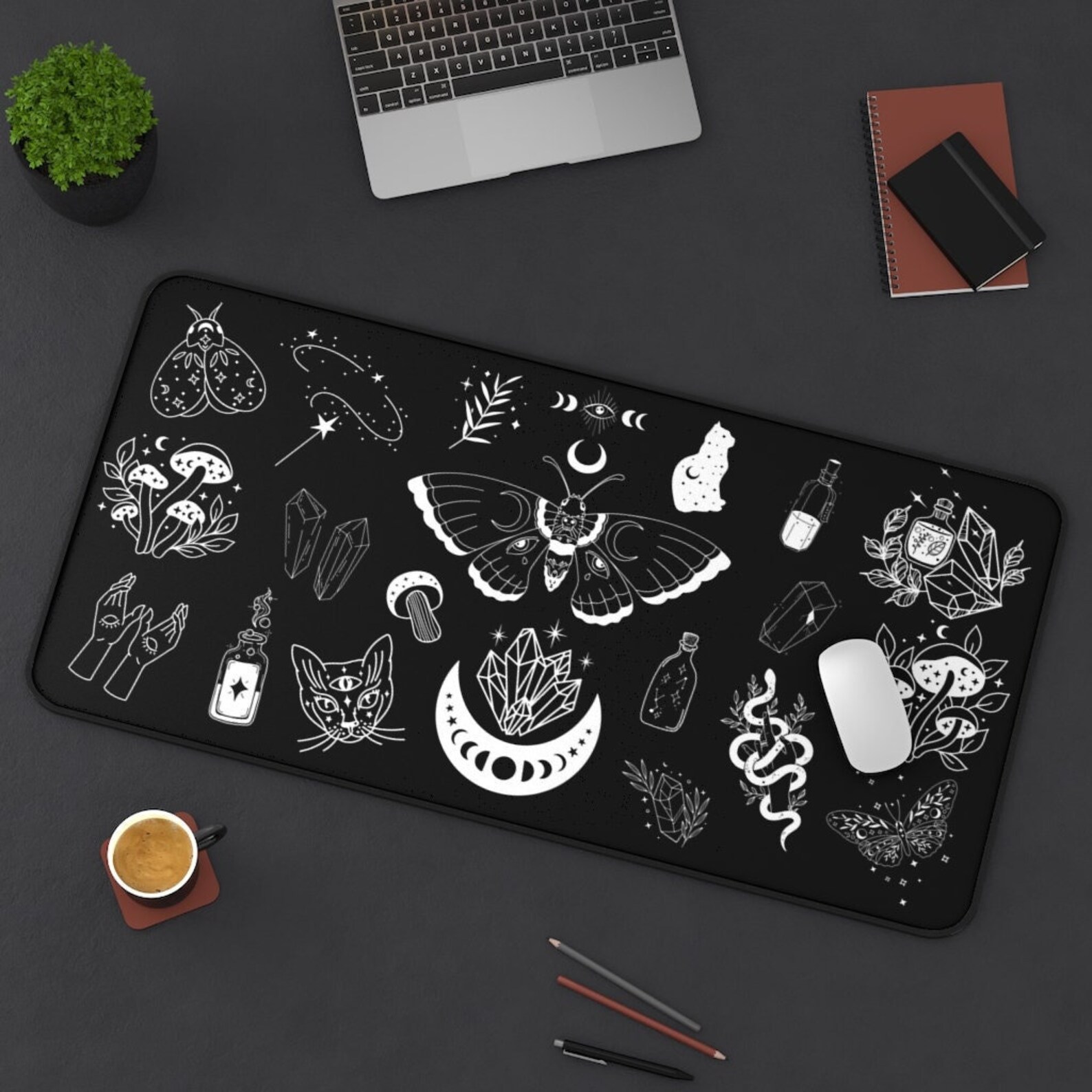 Dark Witchy Desk Mat Occult Mystical Magic Desk Mat Dark - Etsy