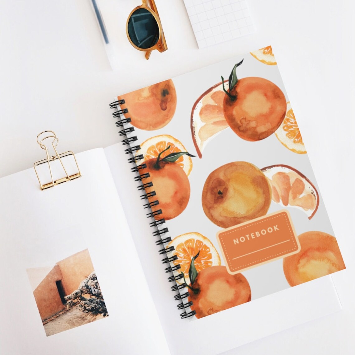 Orange Citrus Notebook Cute Orange Fruit Aesthetic Journal - Etsy