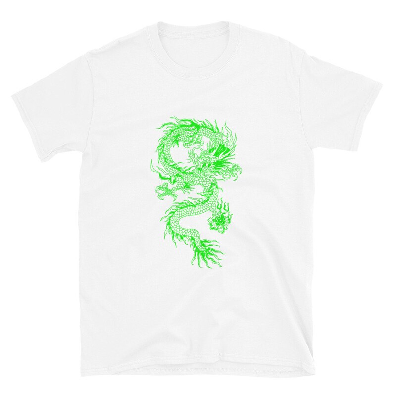Green Japanese Dragon T-shirt Dragon Shirt Traditional | Etsy