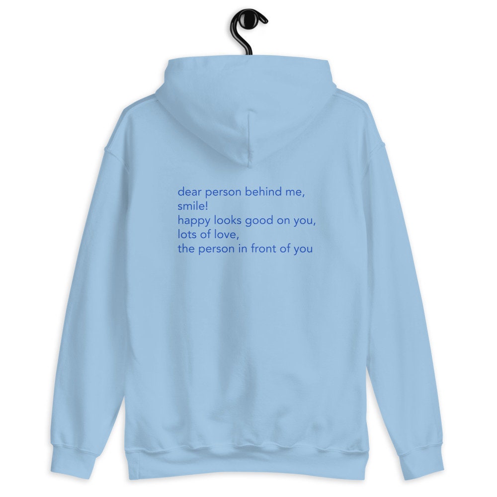 Dear Person Behind Me Hoodie Positivity Motivational | Etsy
