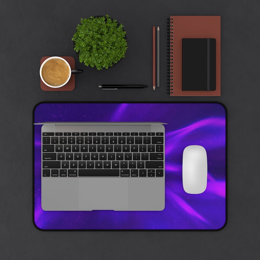Purple Vaporwave Desk Mat Aurora Sky Retrowave Desk Mat | Etsy