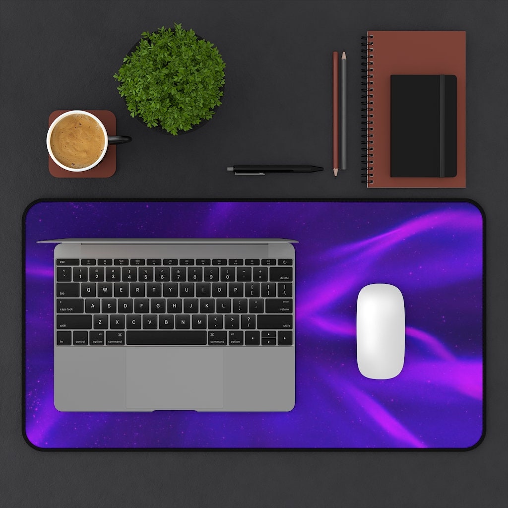 Purple Vaporwave Desk Mat Aurora Sky Retrowave Desk Mat | Etsy