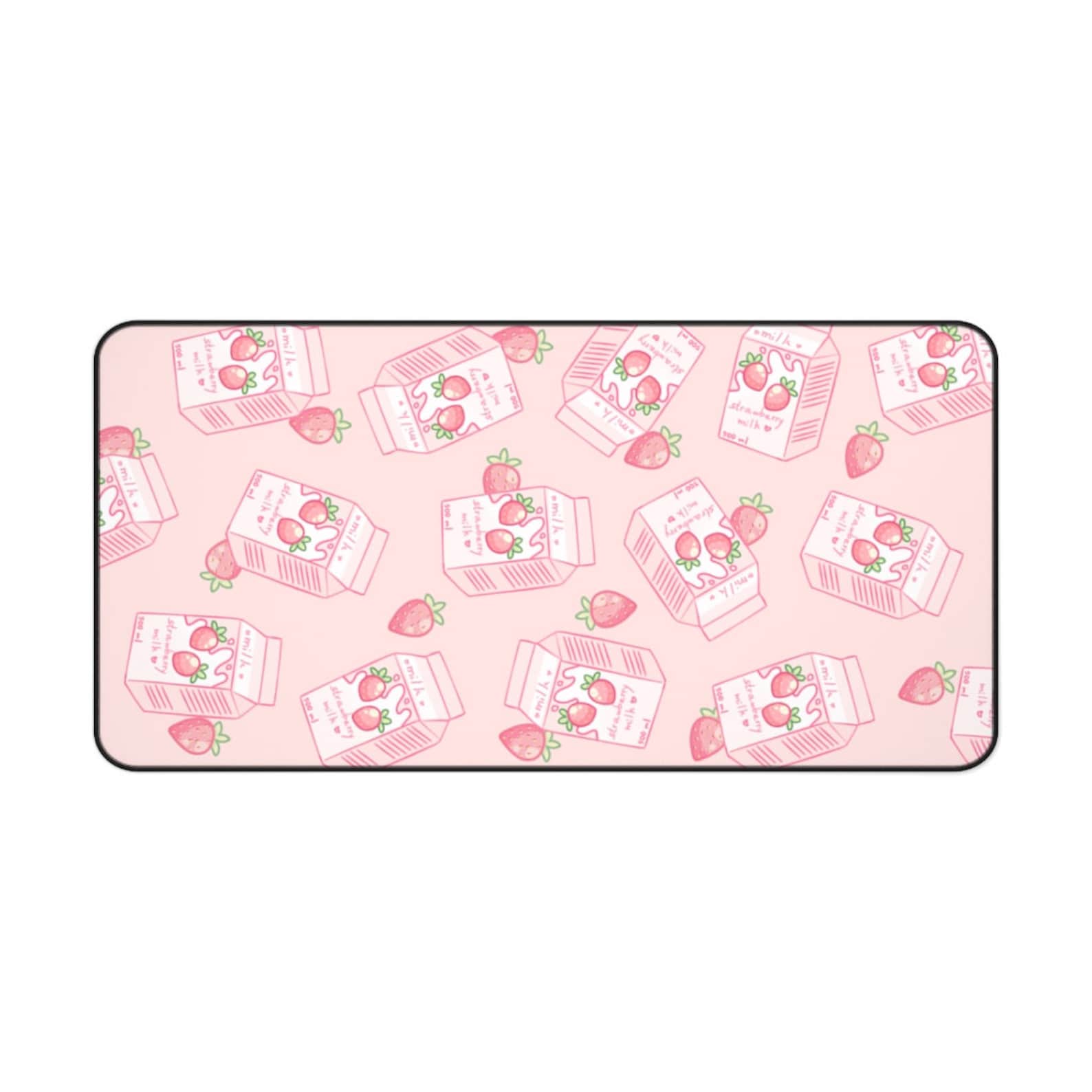 Strawberry Milk Desk Mat | Kawaii Desk Mat | Extra Large Japanese ...
