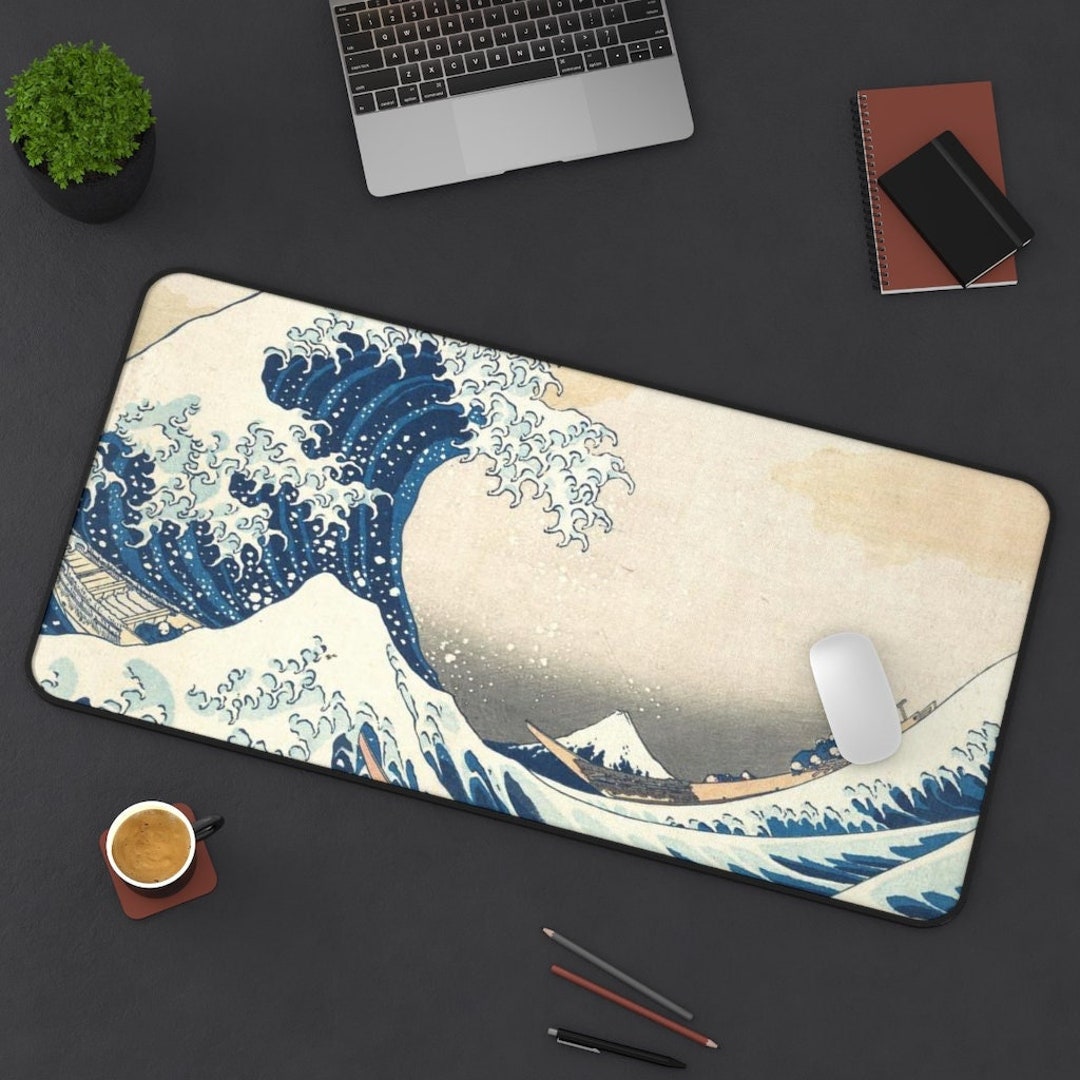 The Great Wave Desk Mat, Kanagawa Desk Mat, Japanese XXL Gaming Mouse ...