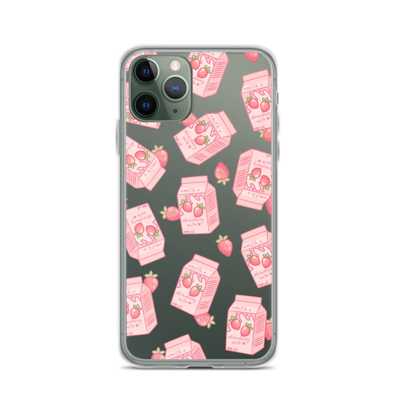 Strawberry Milk Phone Case Kawaii Iphone Case Aesthetic - Etsy