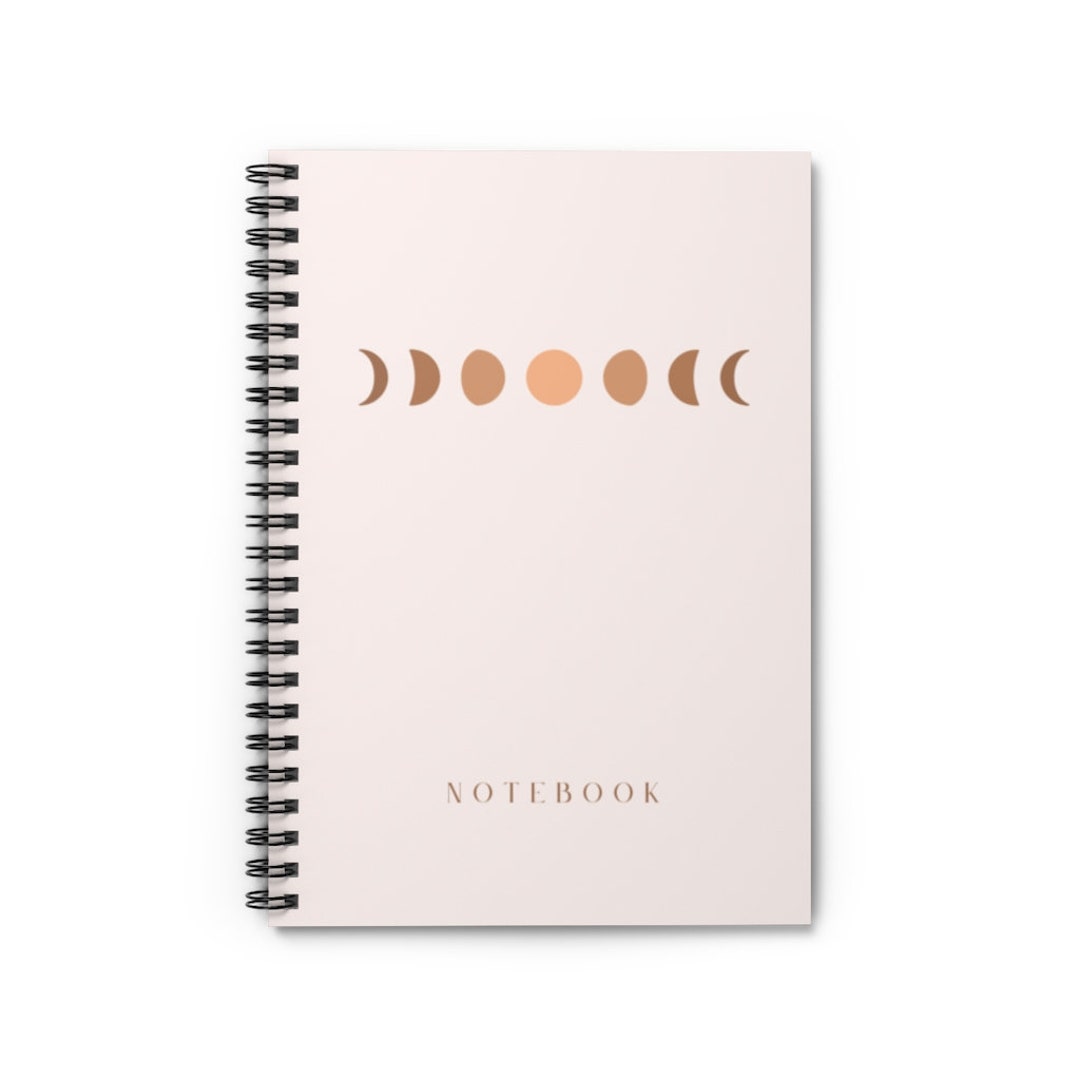 Moon Phases Notebook | Moon Journal | Minimalist Neutral Boho Notebook ...
