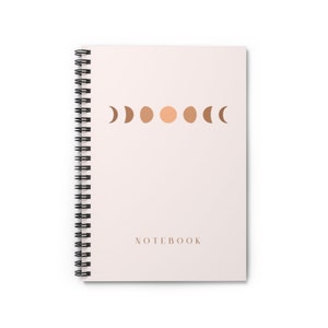 Moon Phases Notebook | Moon Journal | Minimalist Neutral Boho Notebook ...