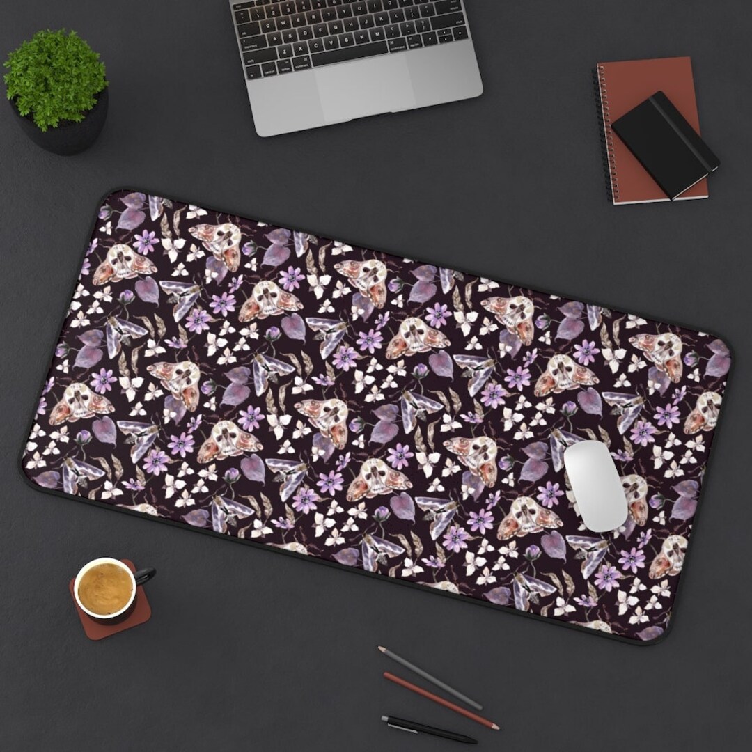 Dark Magic Moth Desk Mat | Dark Academia Desk Mat | XXL Mystical Gaming ...