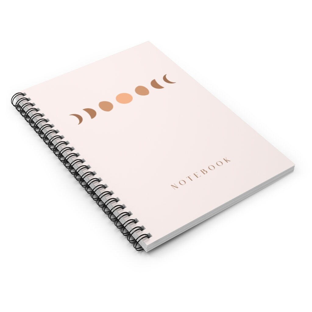 Moon Phases Notebook Moon Journal Minimalist Neutral Boho - Etsy