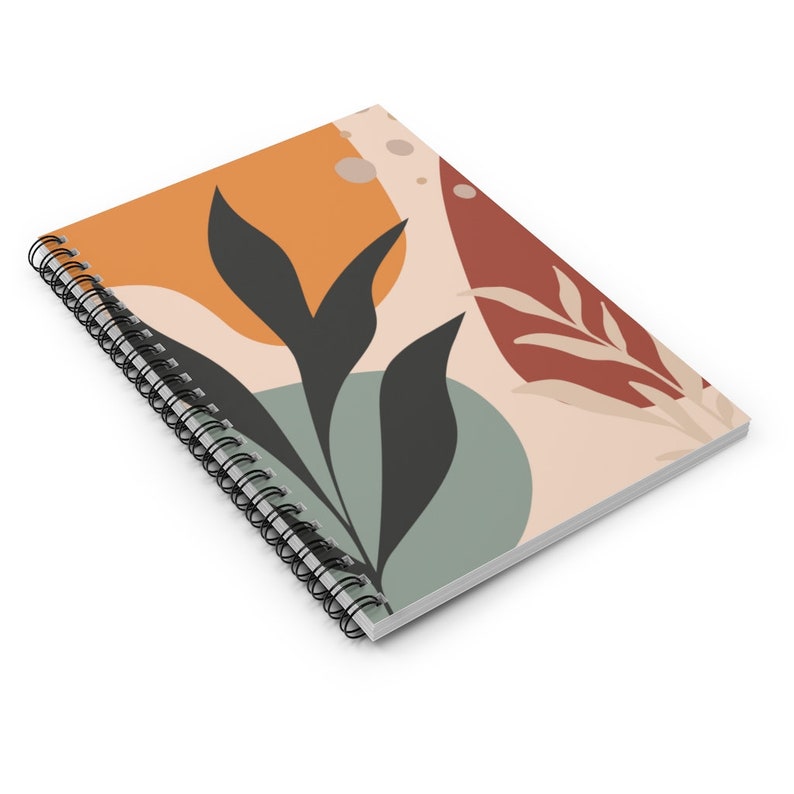 Boho Floral Notebook Aesthetic Spiral Notebook Neutral - Etsy