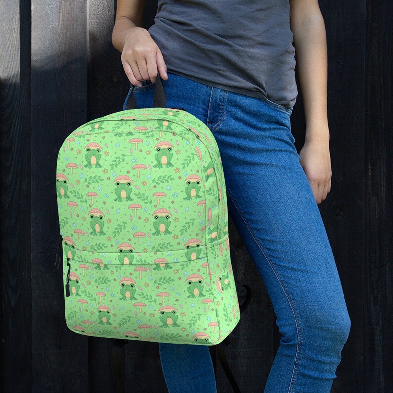 Kawaii Frog Backpack Cottagecore Frog Mushroom Backpack - Etsy