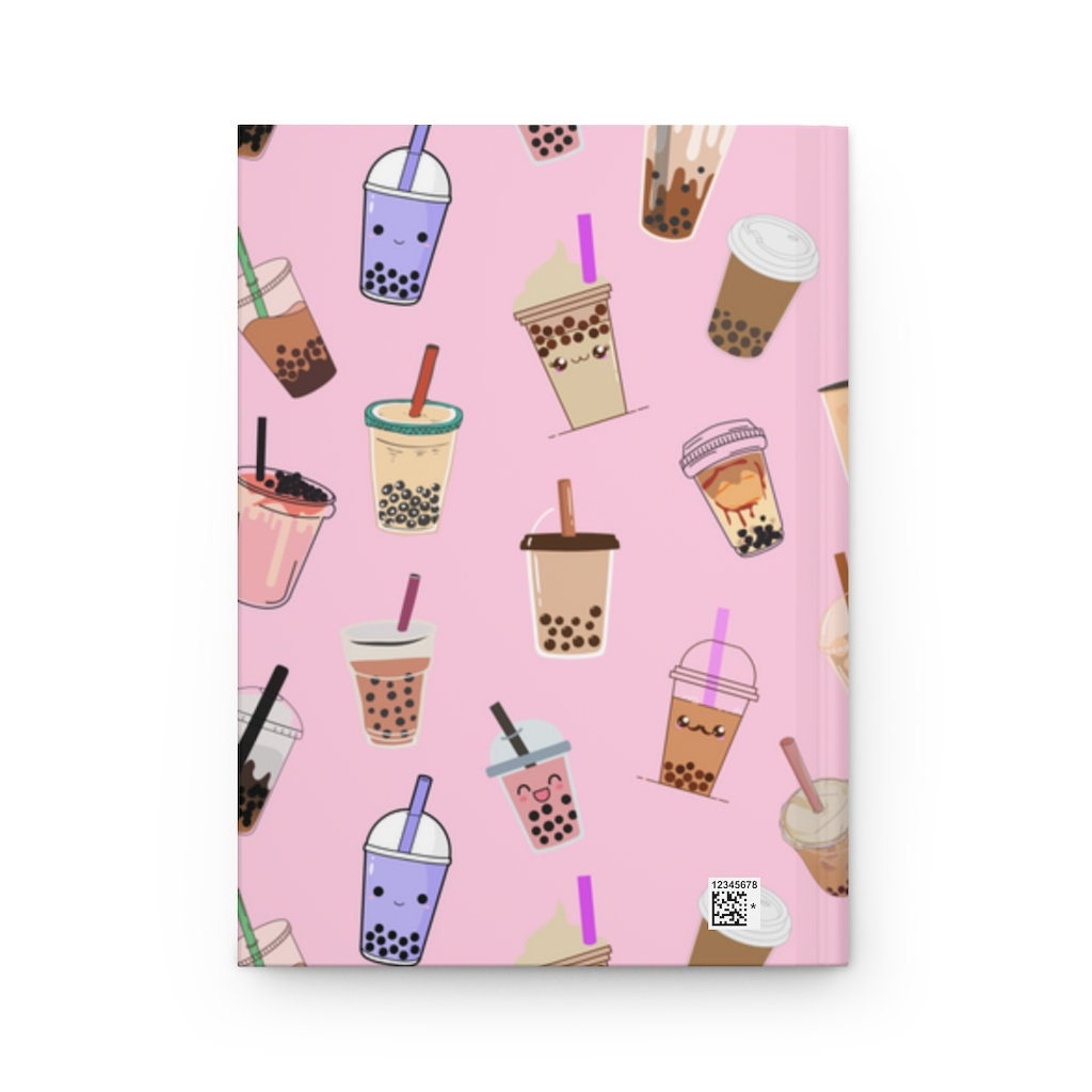 Boba Tea Hardcover Journal Kawaii Journal Bubble Milk Tea - Etsy